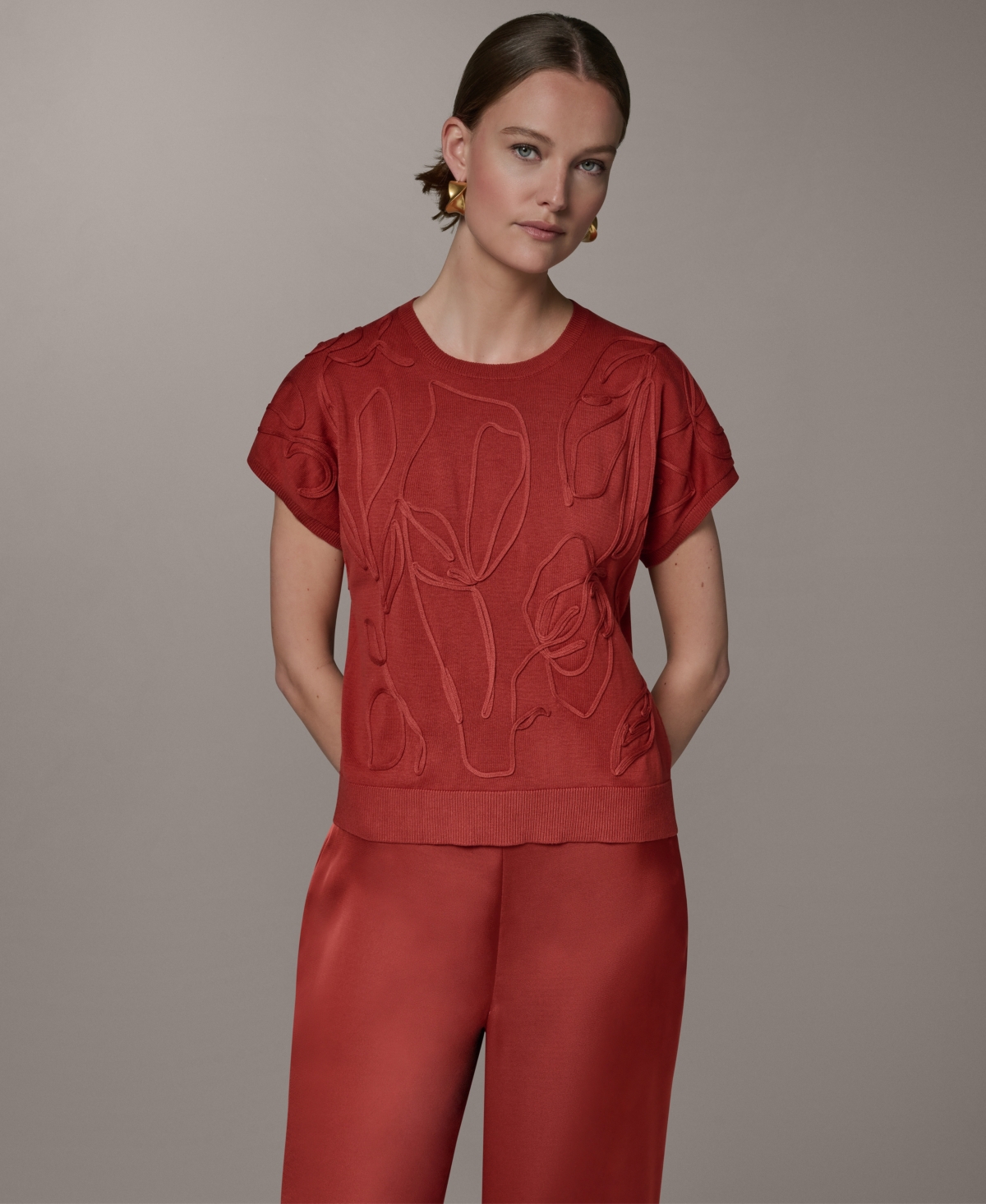 Click here for Donna Karan New York Womens Short-Sleeve Crewneck... prices