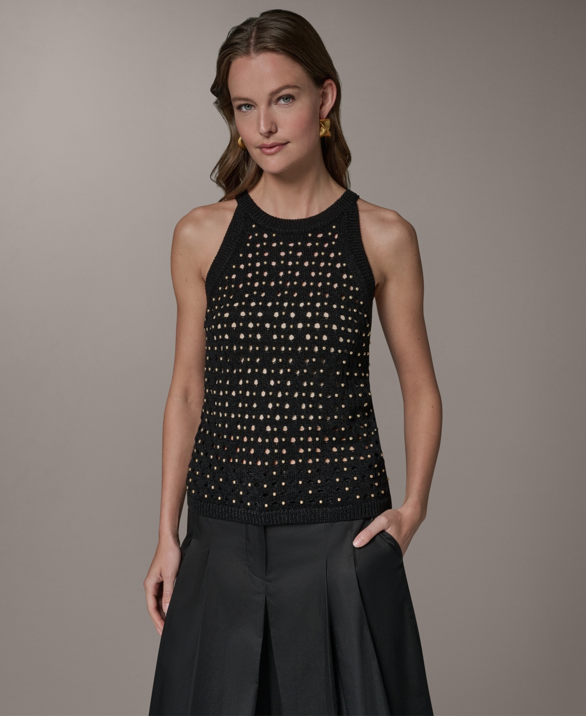 Click here for Donna Karan New York Womens Halter Crewneck Hotfix... prices
