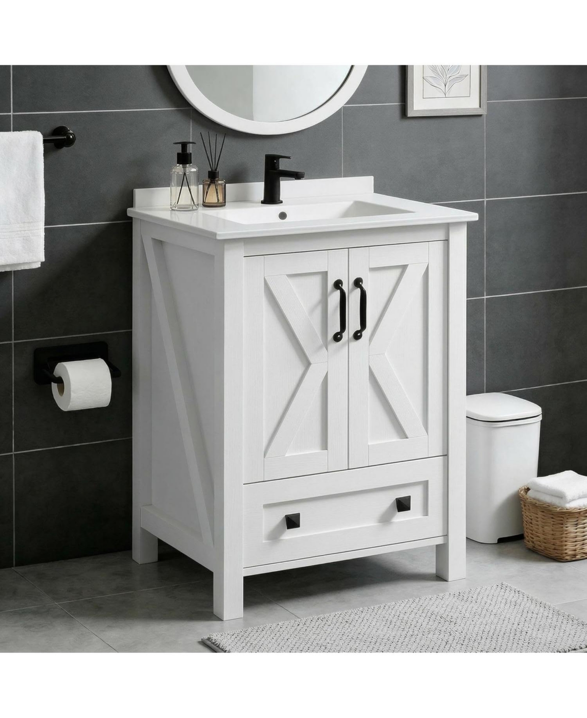 Click here for gaomon Bathroom Vanity with Ceramic Sink  Freestan... prices