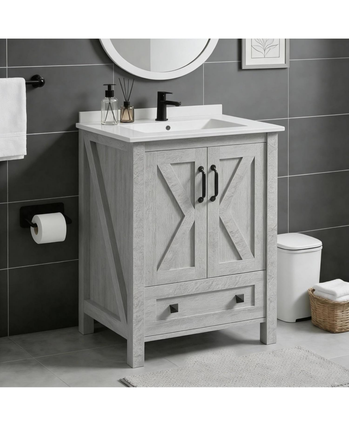 Click here for gaomon Bathroom Vanity with Ceramic Sink  Freestan... prices