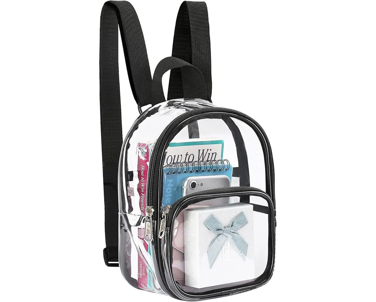 Click here for Clear Mini Backpack Stadium Approved  With Reinfor... prices