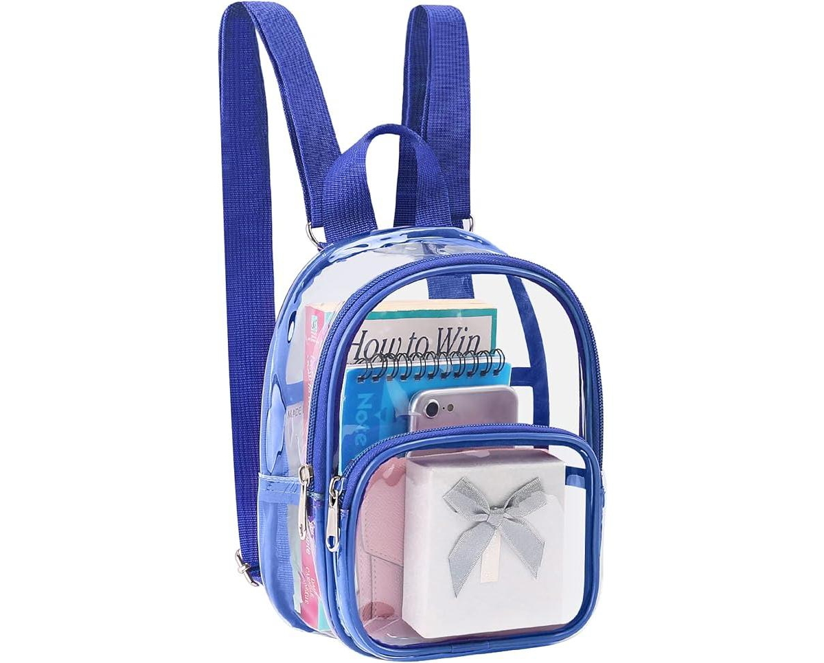 Click here for Clear Mini Backpack Stadium Approved  With Reinfor... prices