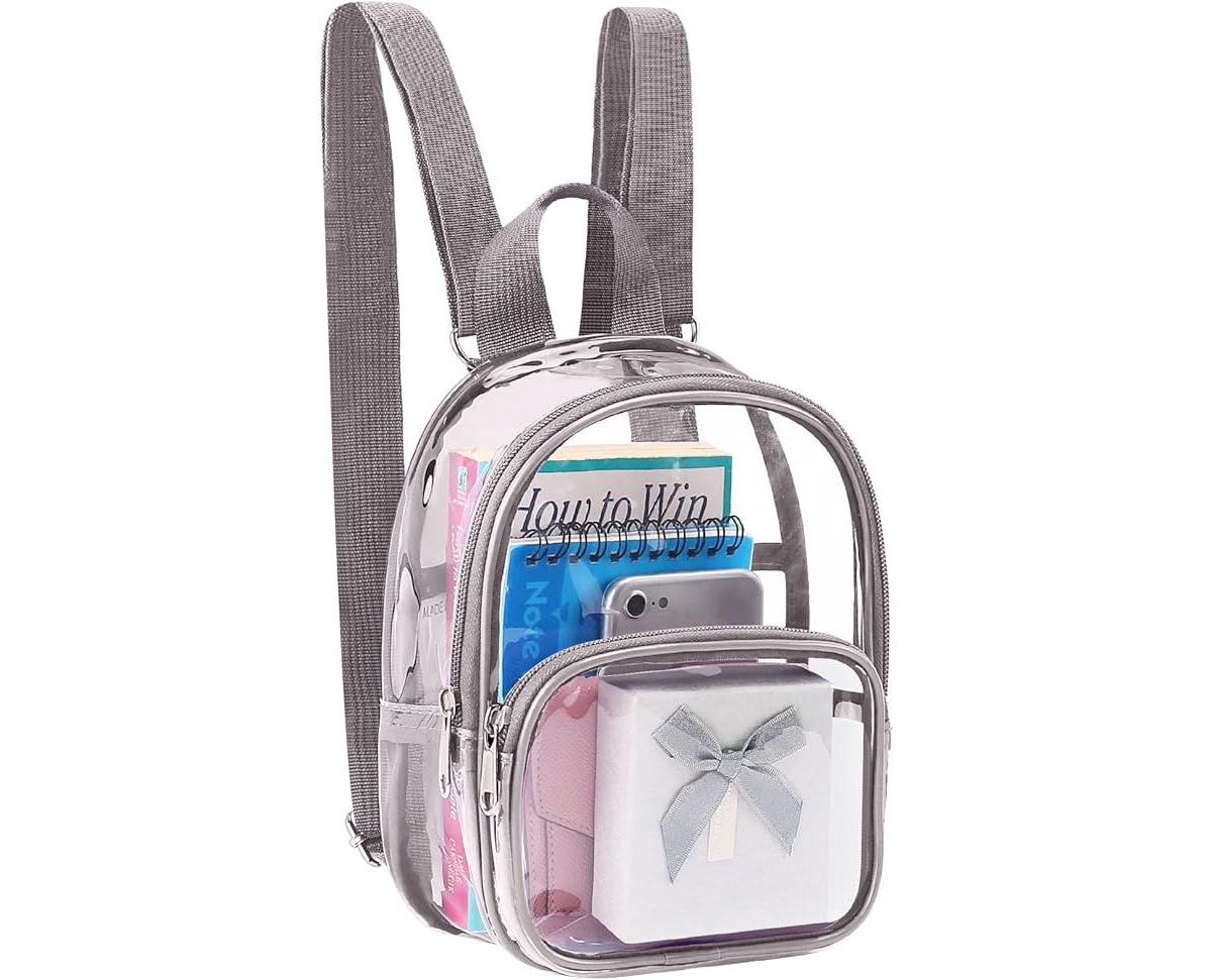Click here for Clear Mini Backpack Stadium Approved  With Reinfor... prices
