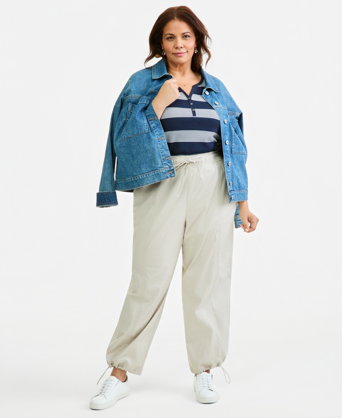 Click here for Style & Co Plus Size High-Rise Pull-On Utility Bun... prices