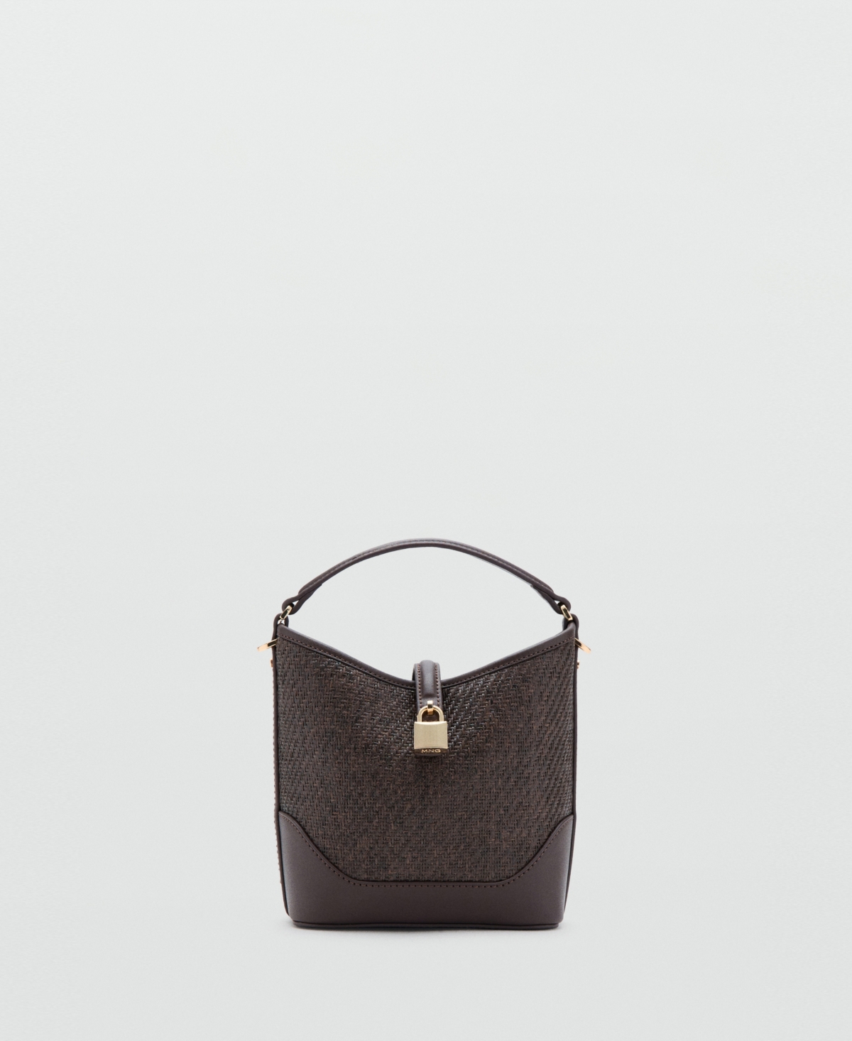 Click here for Mango Womens Small Raffia Bucket Bag - Chocolate prices