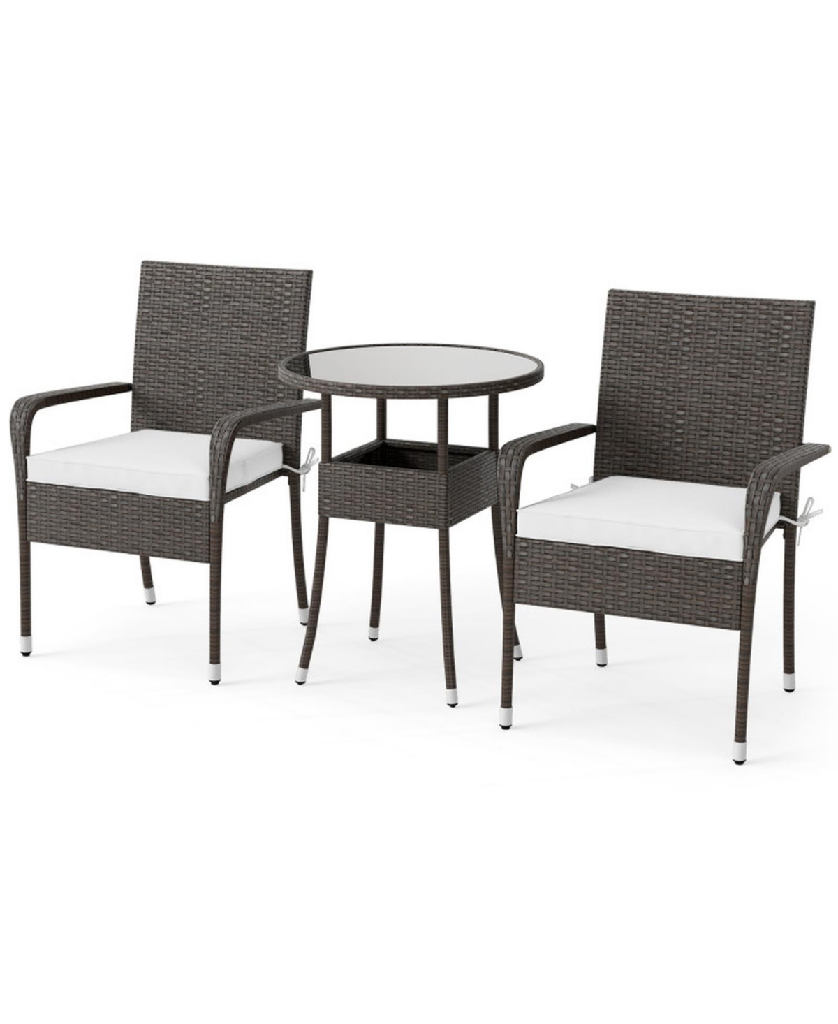 Click here for Gouun 3 Piece Patio Furniture Set  Pe Wicker Chair... prices