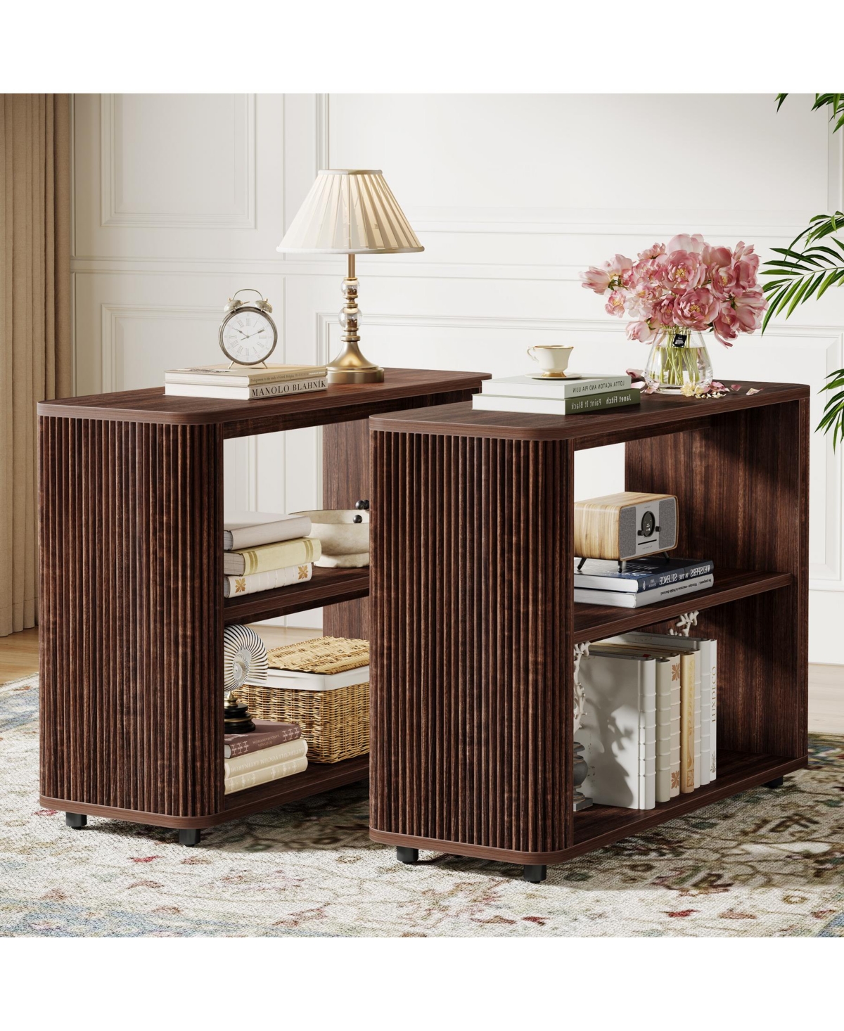 Click here for Tribesigns Narrow Side Table Set of 2  3-Tier End... prices