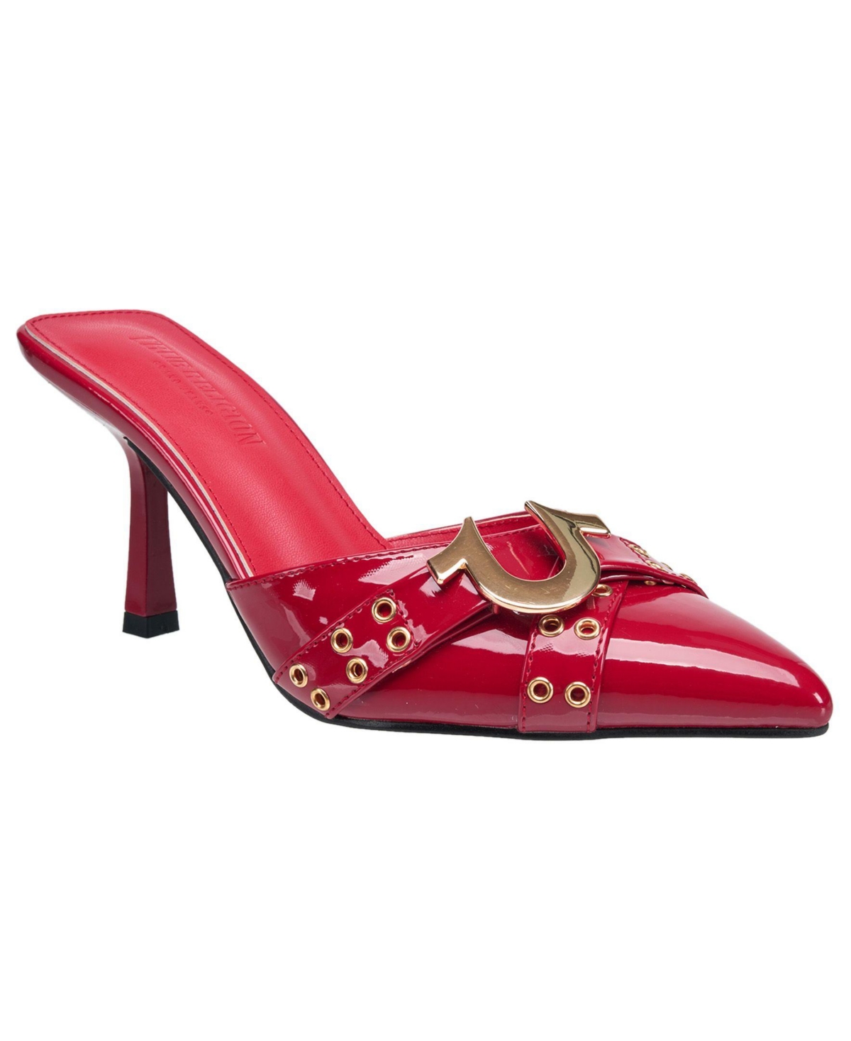 Click here for True Religion Womens Doll Metal Logo Heel - Red prices