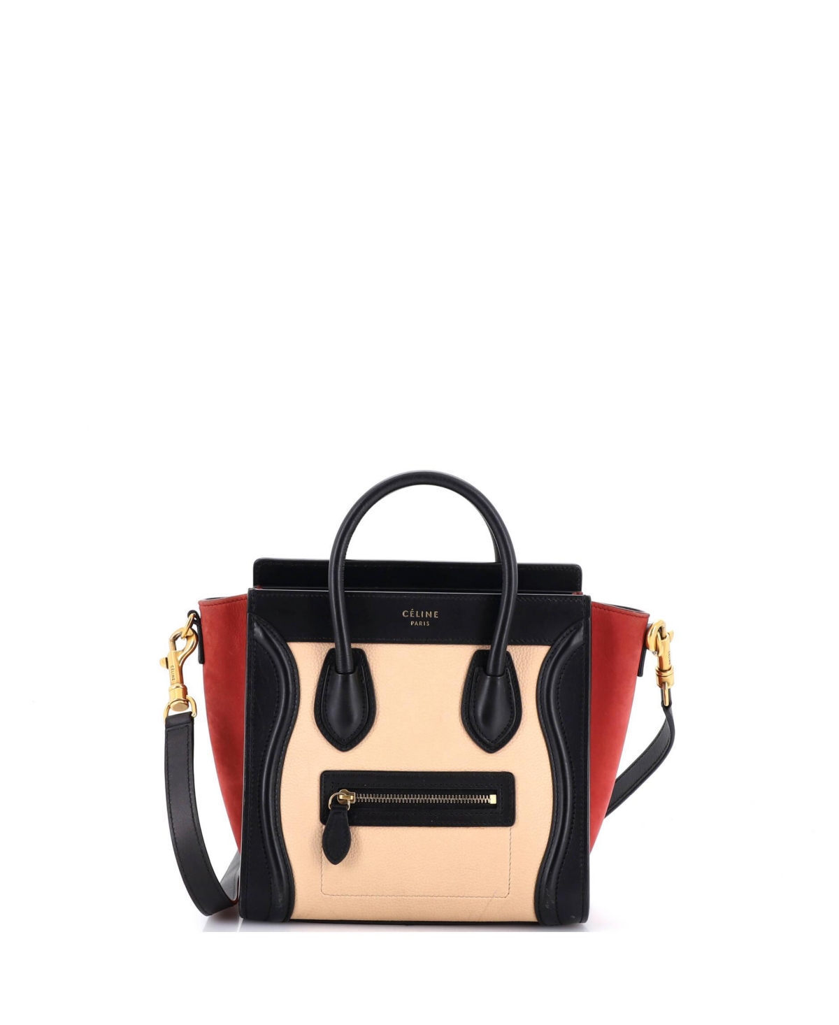 Click here for Pre-Owned Celine Nano Tricolor Luggage Bag Leather... prices