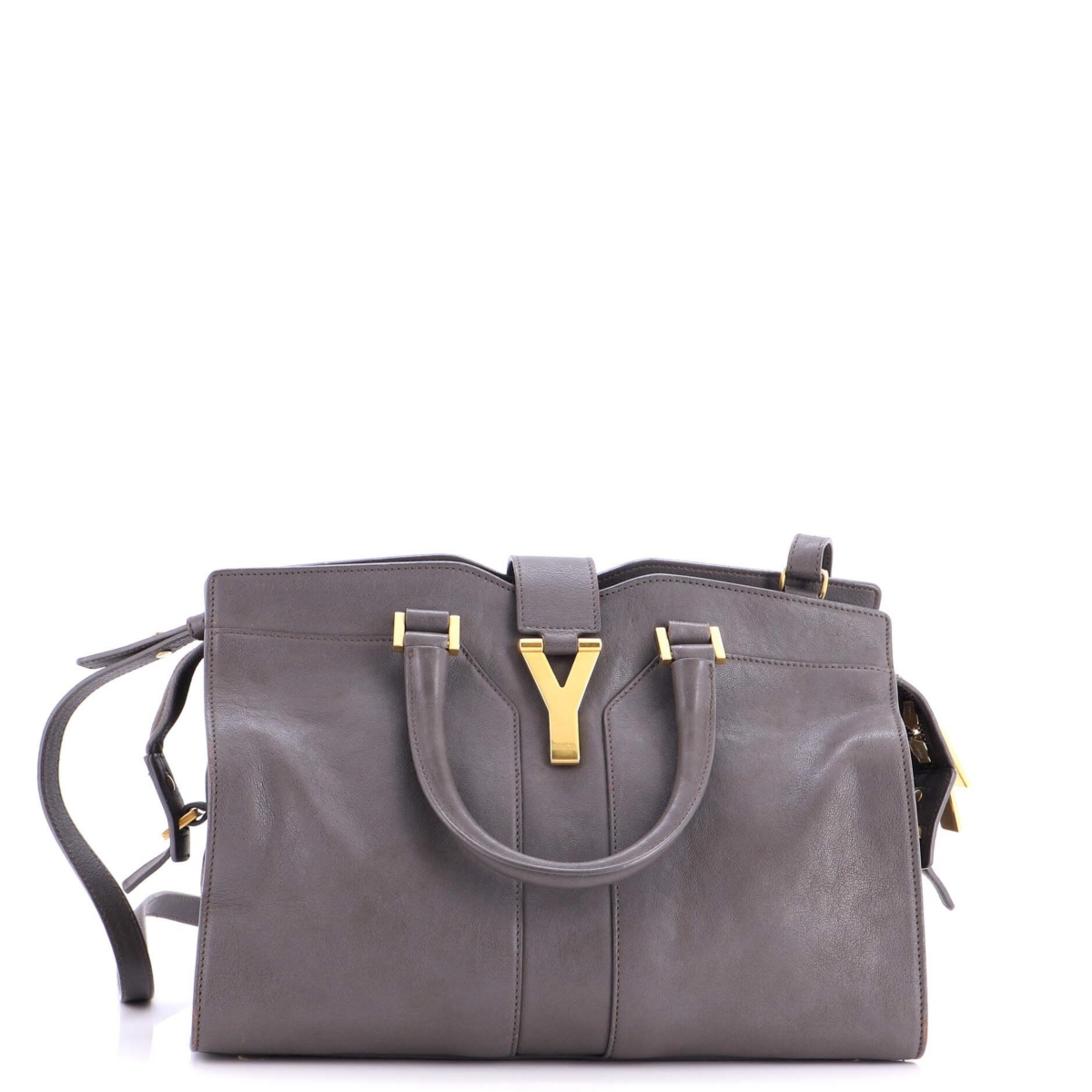 Click here for Pre-Owned Saint Laurent Small Chyc Cabas Tote Leat... prices