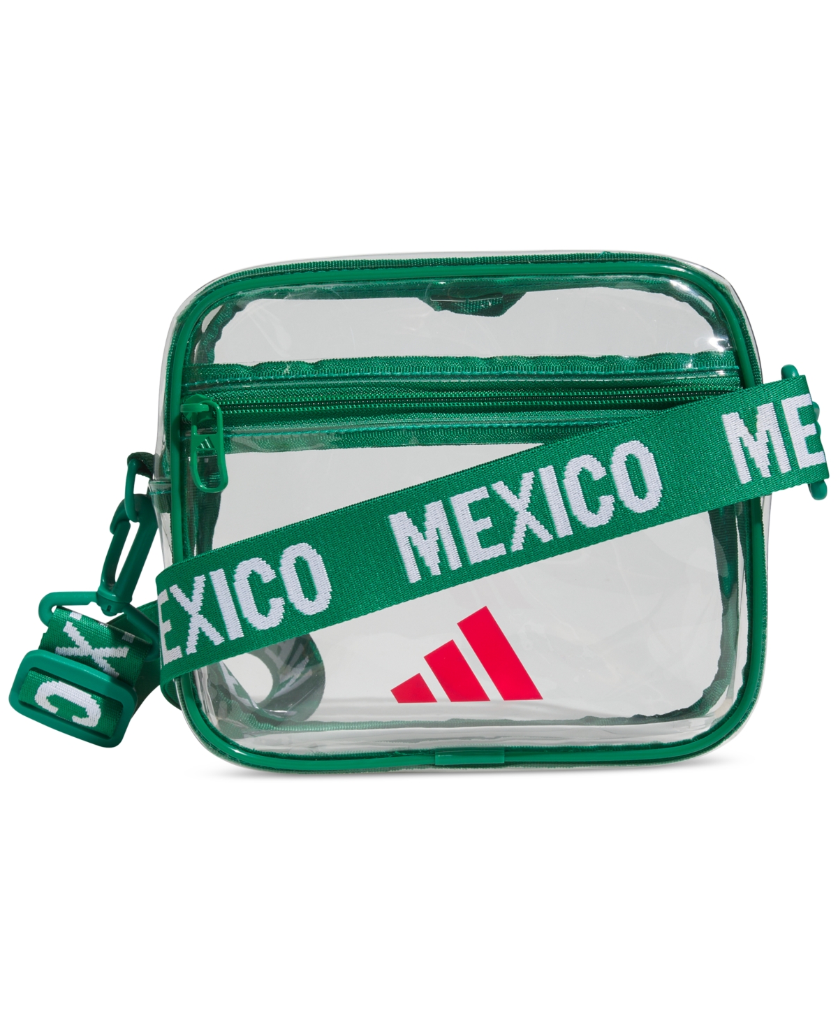 Click here for adidas Mens Mexico Zip-Up Crossbody Bag - Clear/gr... prices