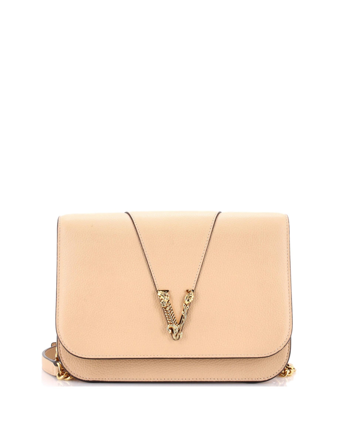 Click here for Pre-Owned Versace Medium Virtus Chain Flap Shoulde... prices