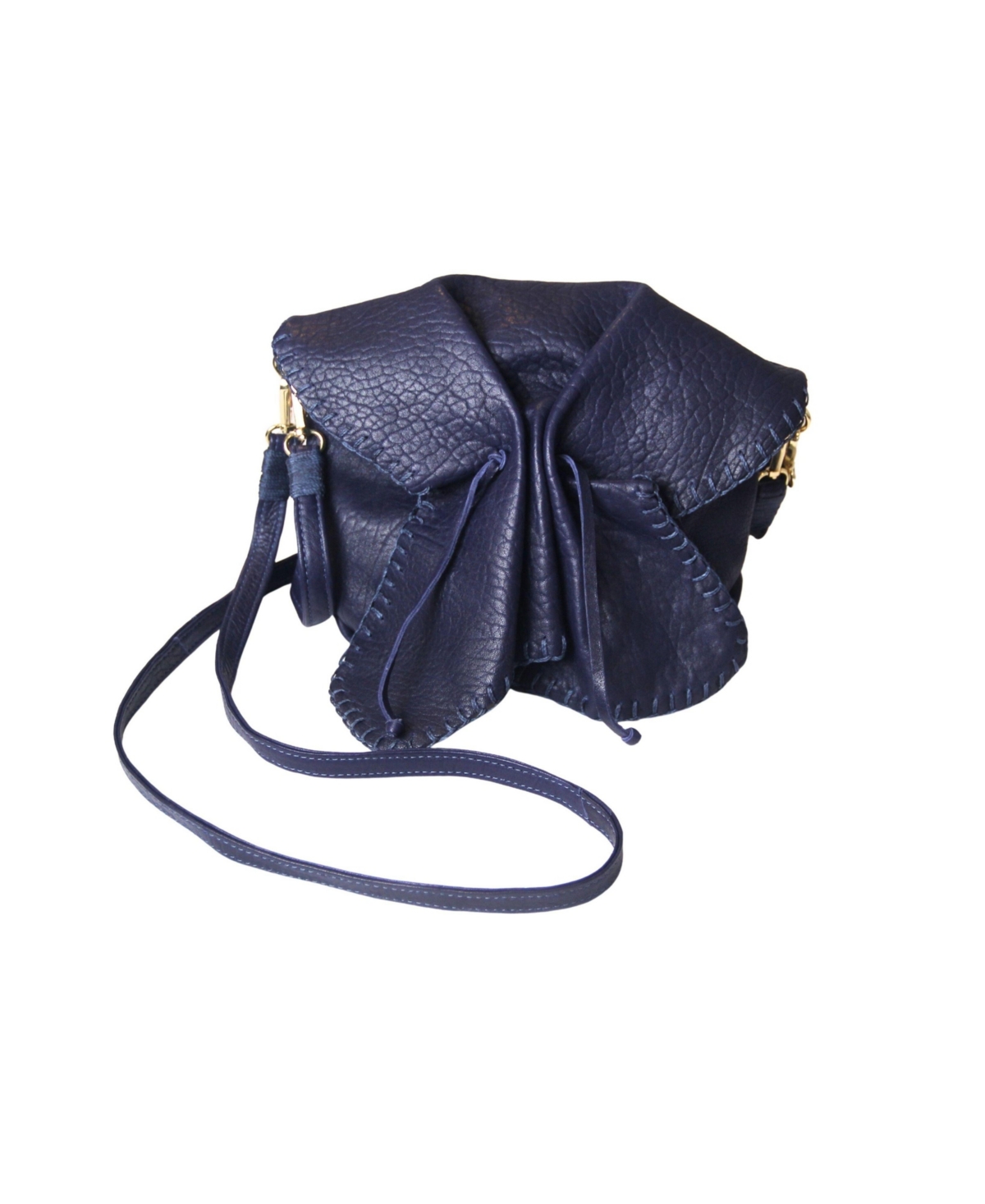 Click here for Carlos Falchi Medium Butterfly Lambskin Bag - Navy prices