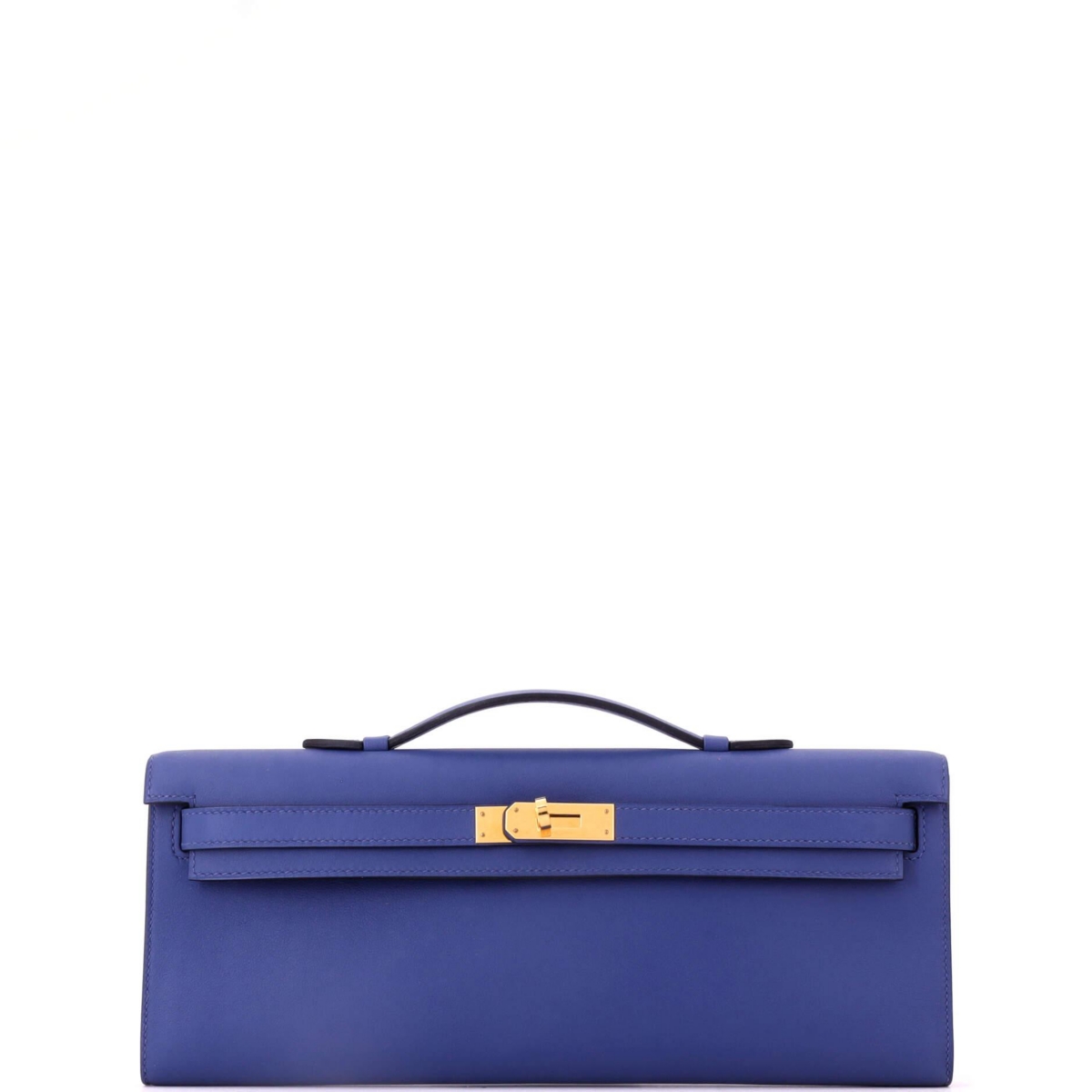 Click here for Pre-Owned HERMES Kelly Handbag Swift - Blue prices