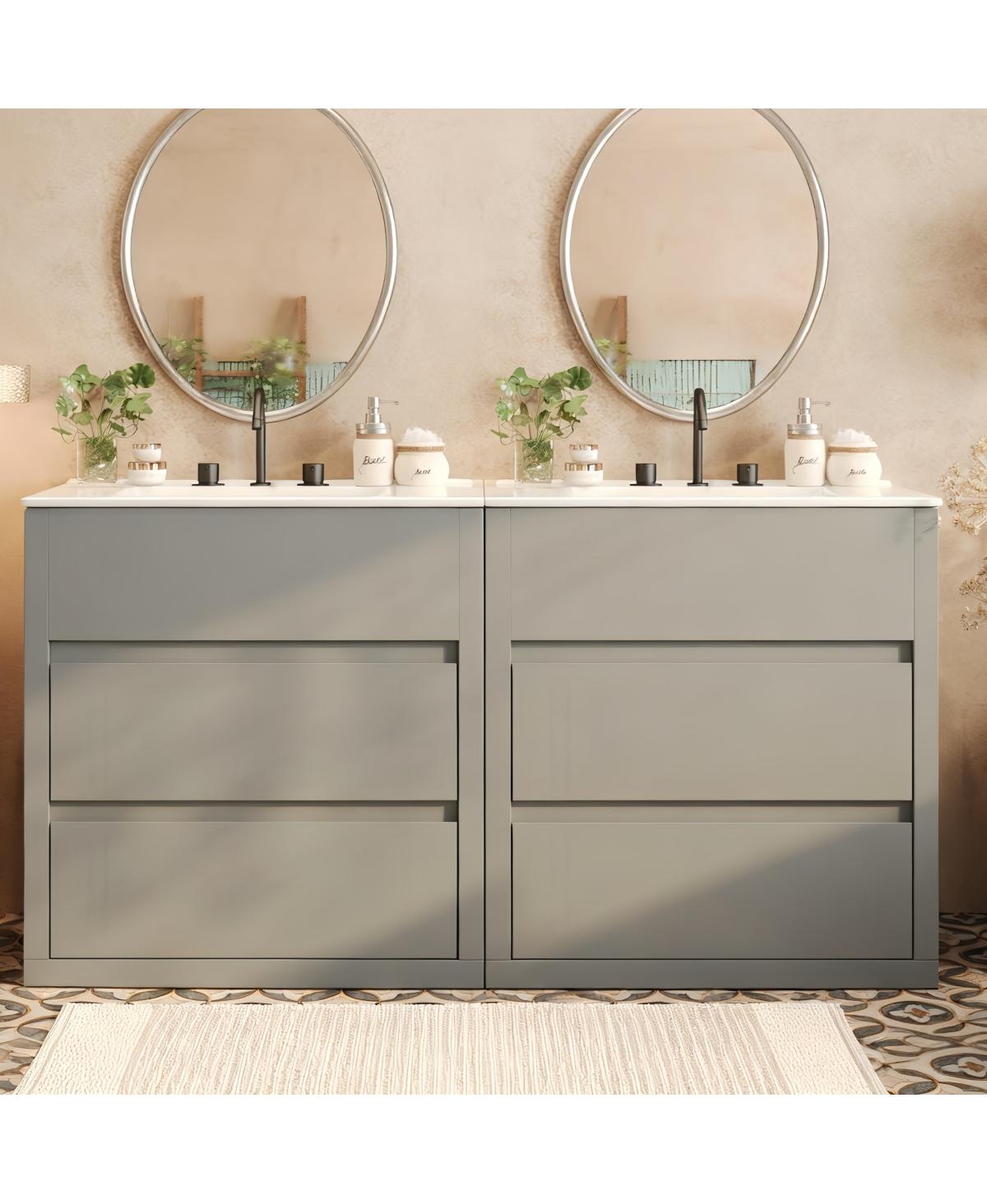 Click here for Sillysis 60 Inch Double Sink Bathroom Vanity Set... prices