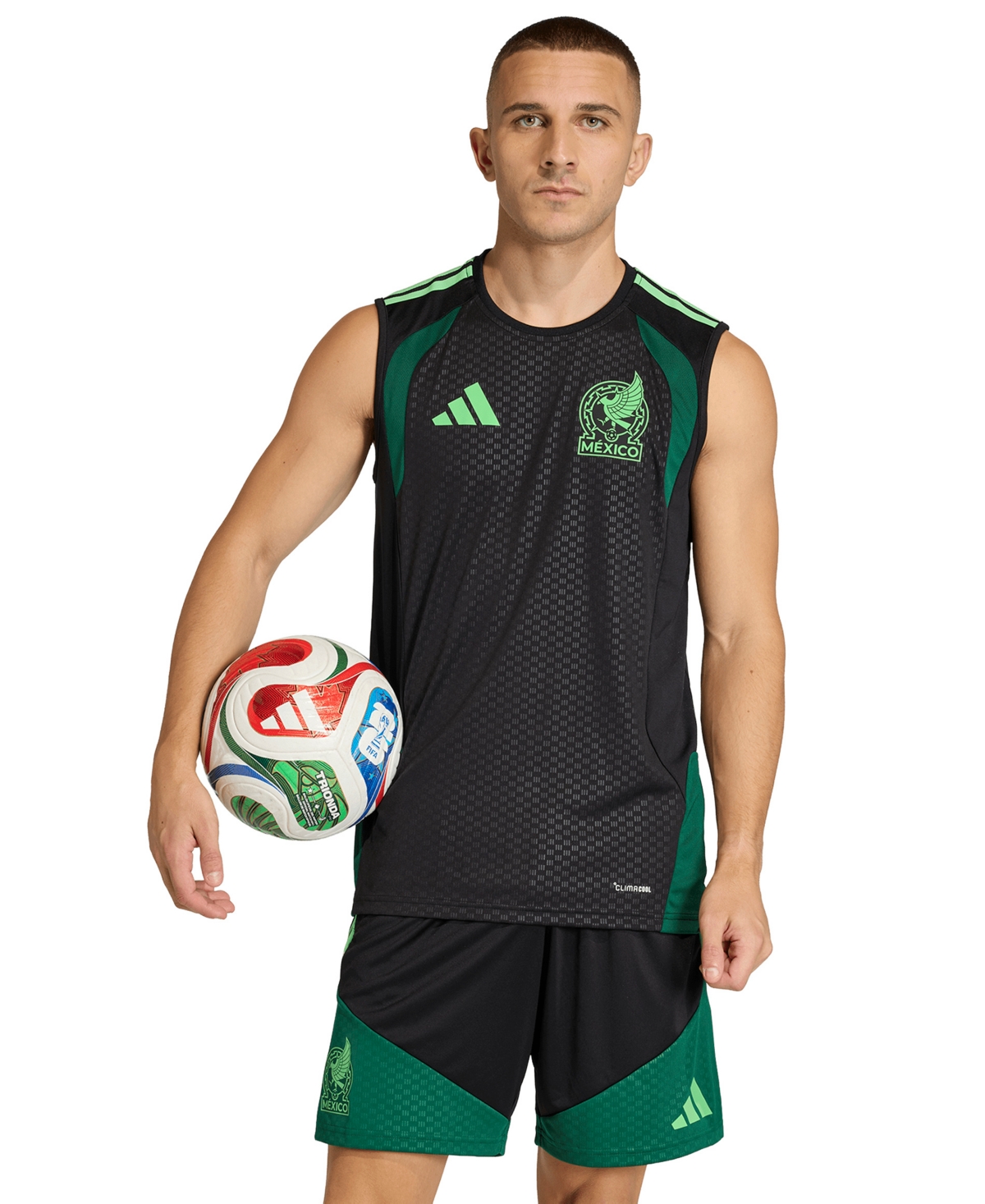 Click here for adidas Mens Mexico Tiro Sleeveless Jersey - Black prices