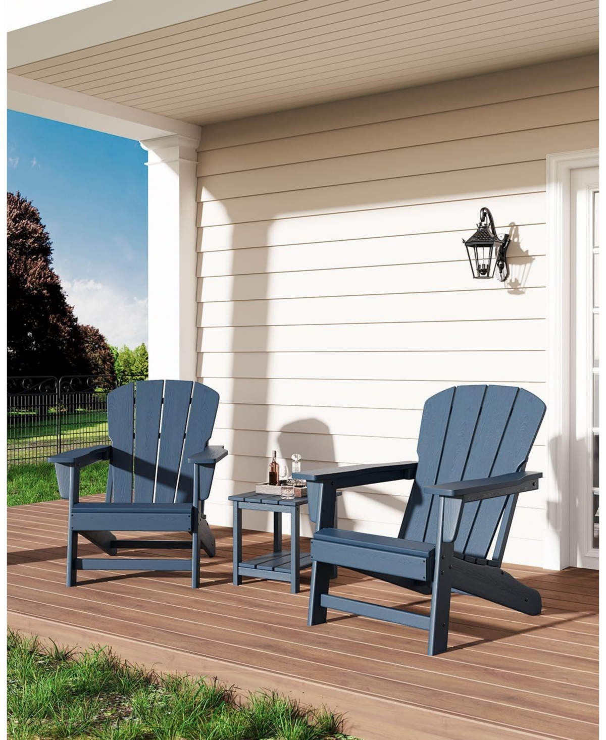 Click here for gaomon Modern Hdpe Plastic Adirondack Chair Set of... prices