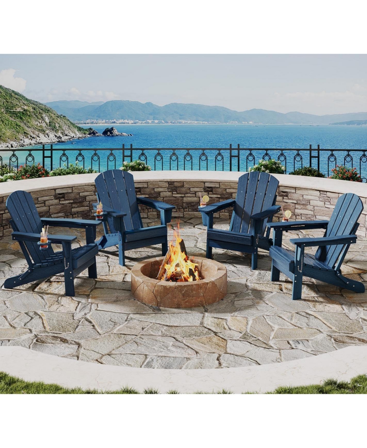 Click here for gaomon Folding Adirondack Chair Set of 4  Hdpe Out... prices