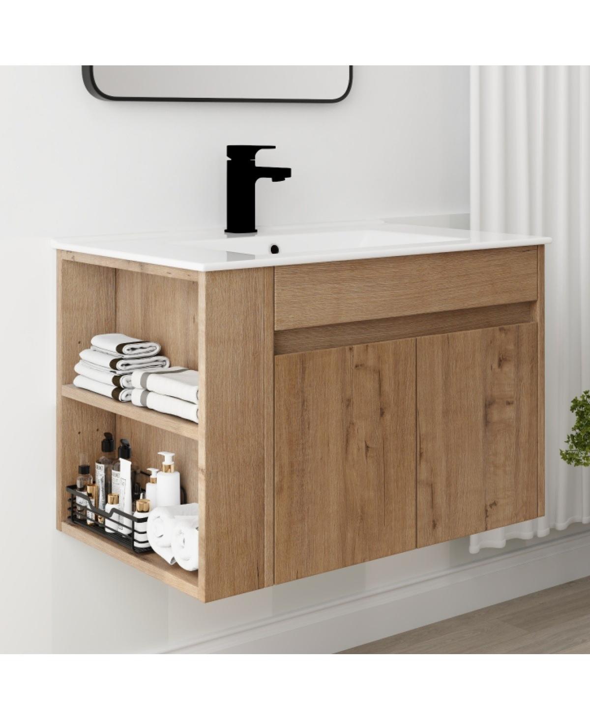 Click here for Sillysis 30 Inch Wall Mounted Bathroom Vanity with... prices