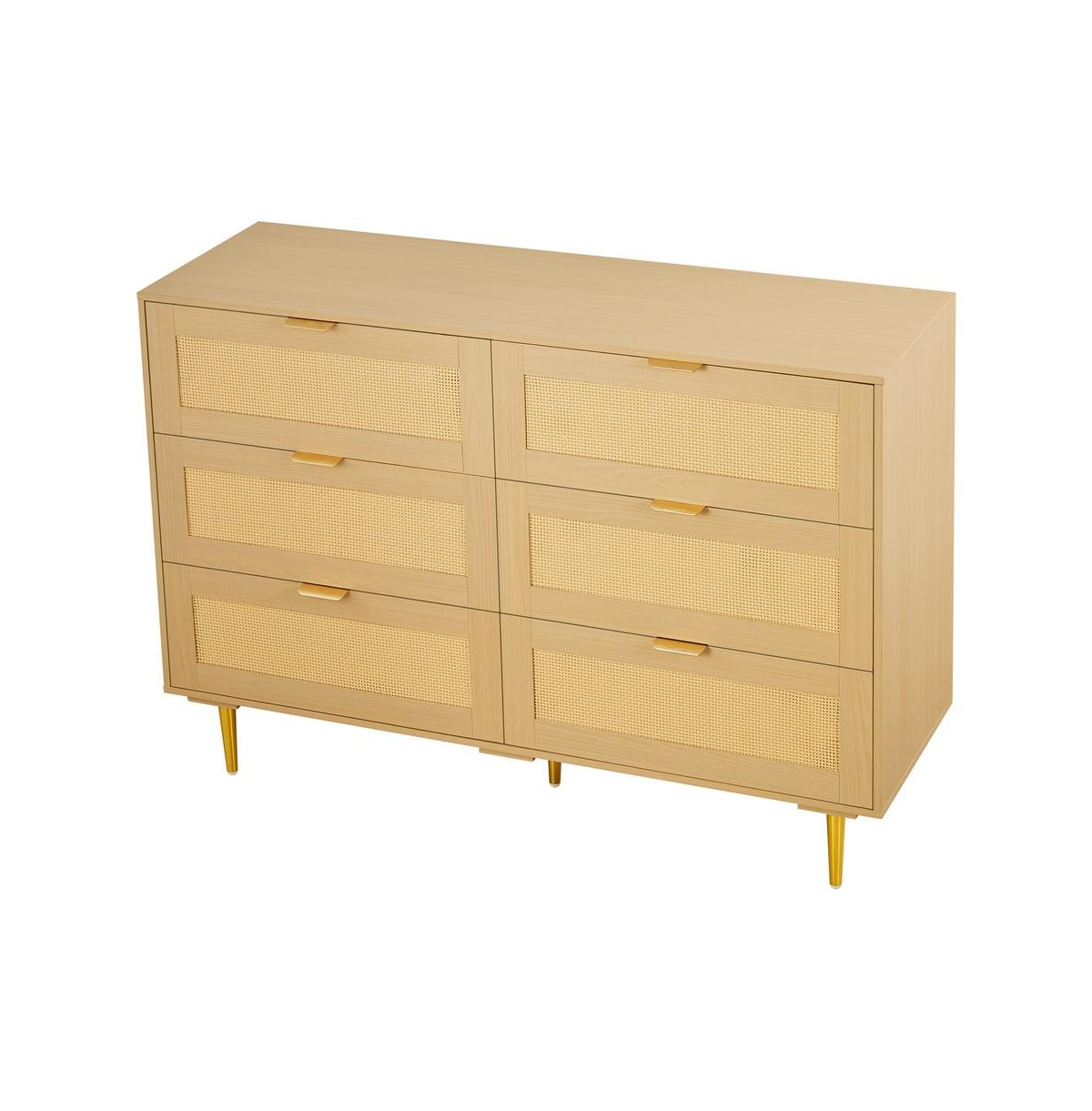 Click here for 6 Drawer Rattan Dresser Double Dresser for Bedroom... prices