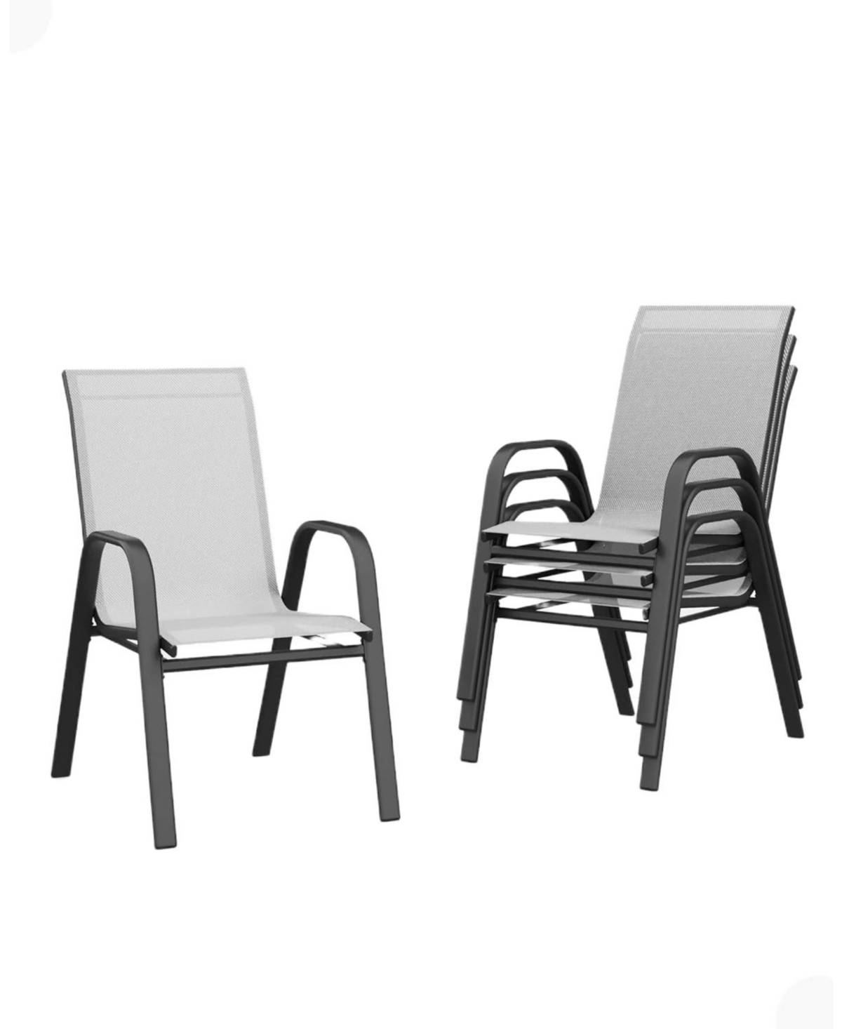 Click here for gaomon Outlane Metal Patio Chairs Set of 4 Stackab... prices