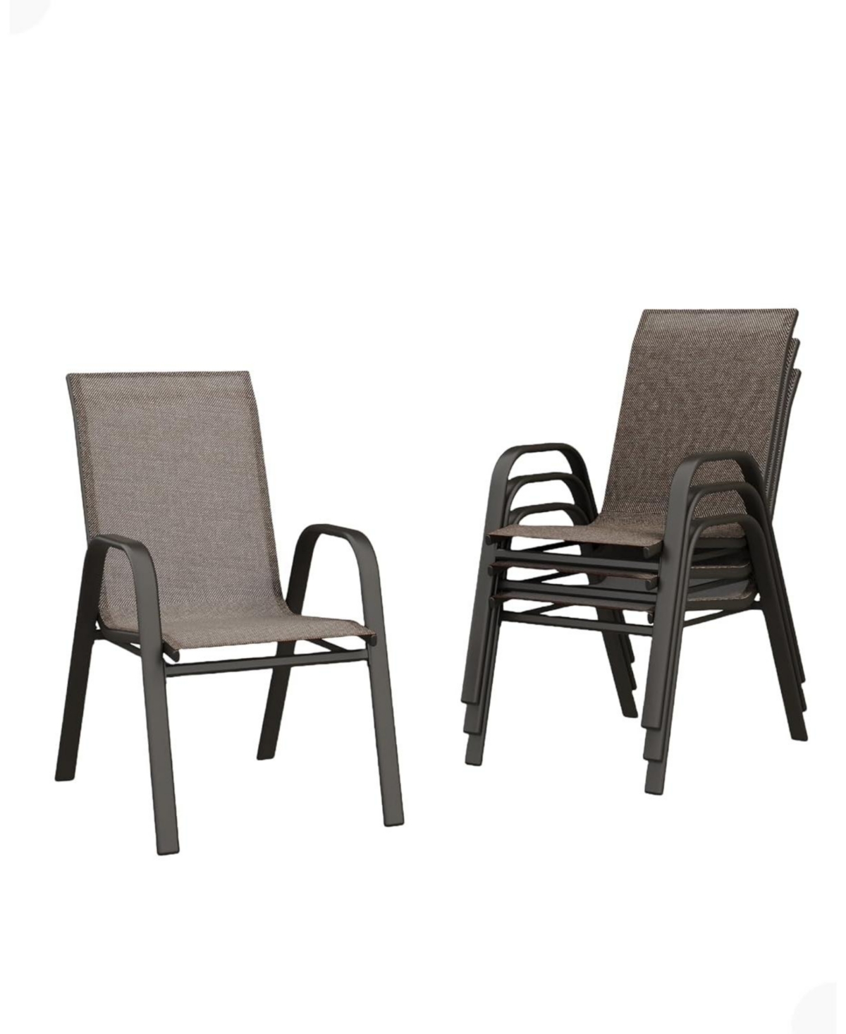 Click here for gaomon Outlane Metal Patio Chairs Set of 4 Stackab... prices