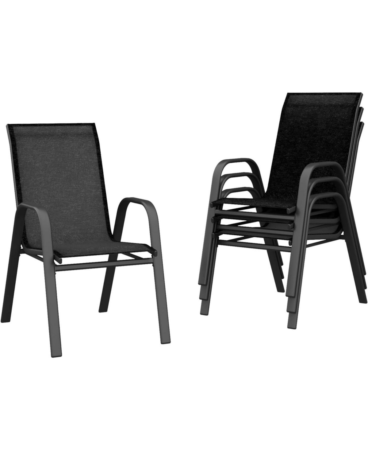 Click here for gaomon Outlane Metal Patio Chairs Set of 4 Stackab... prices