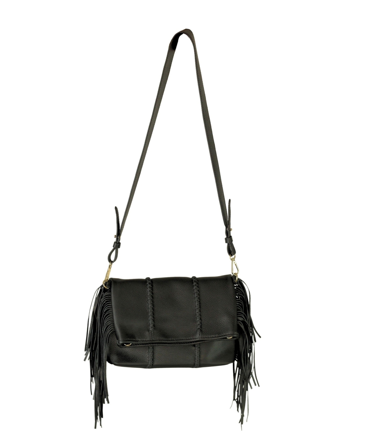 Click here for Carlos Falchi Medium Fringe Leather Crossbody Mess... prices