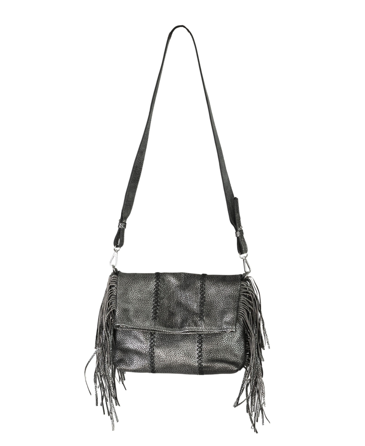 Click here for Carlos Falchi Medium Fringe Leather Crossbody Mess... prices