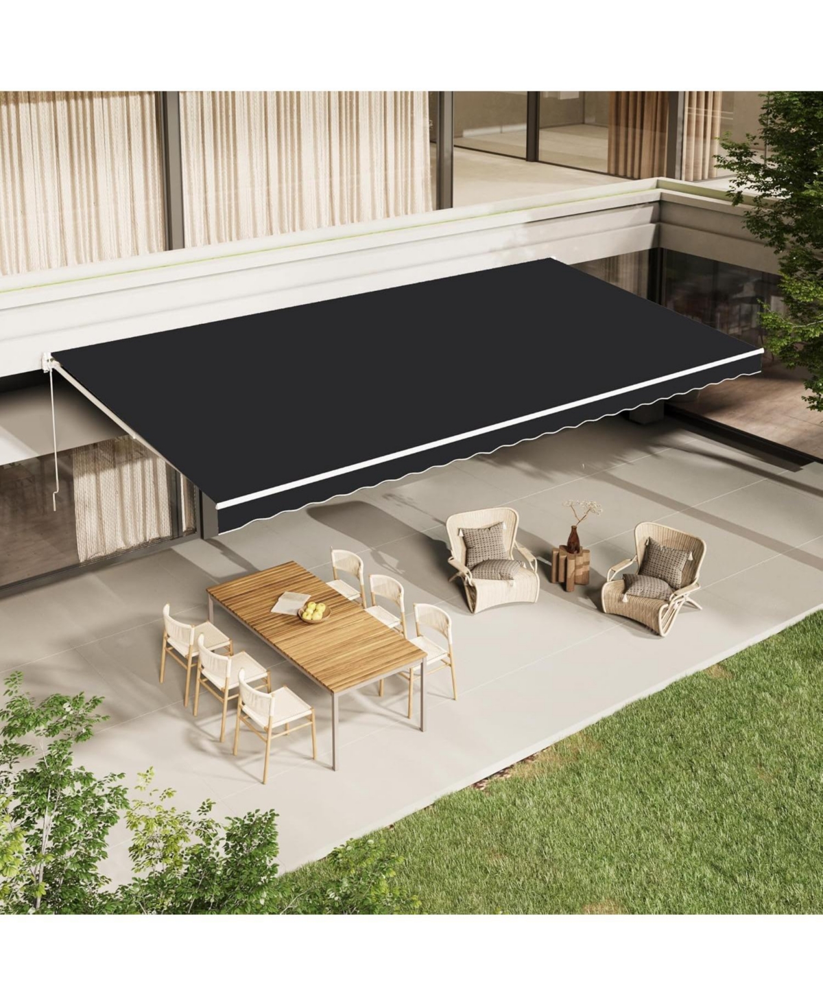 Click here for Aecojoy 13x10 Manual Retractable Awning Sun Shade... prices