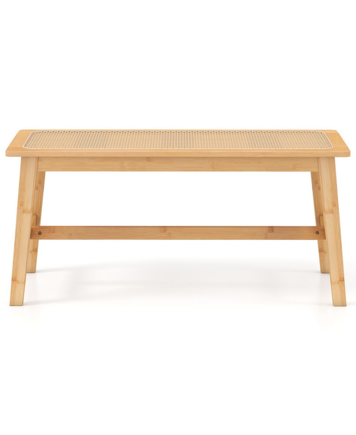 Click here for Gouun Bamboo Dining Bench with Woven Rattan Seat 6... prices