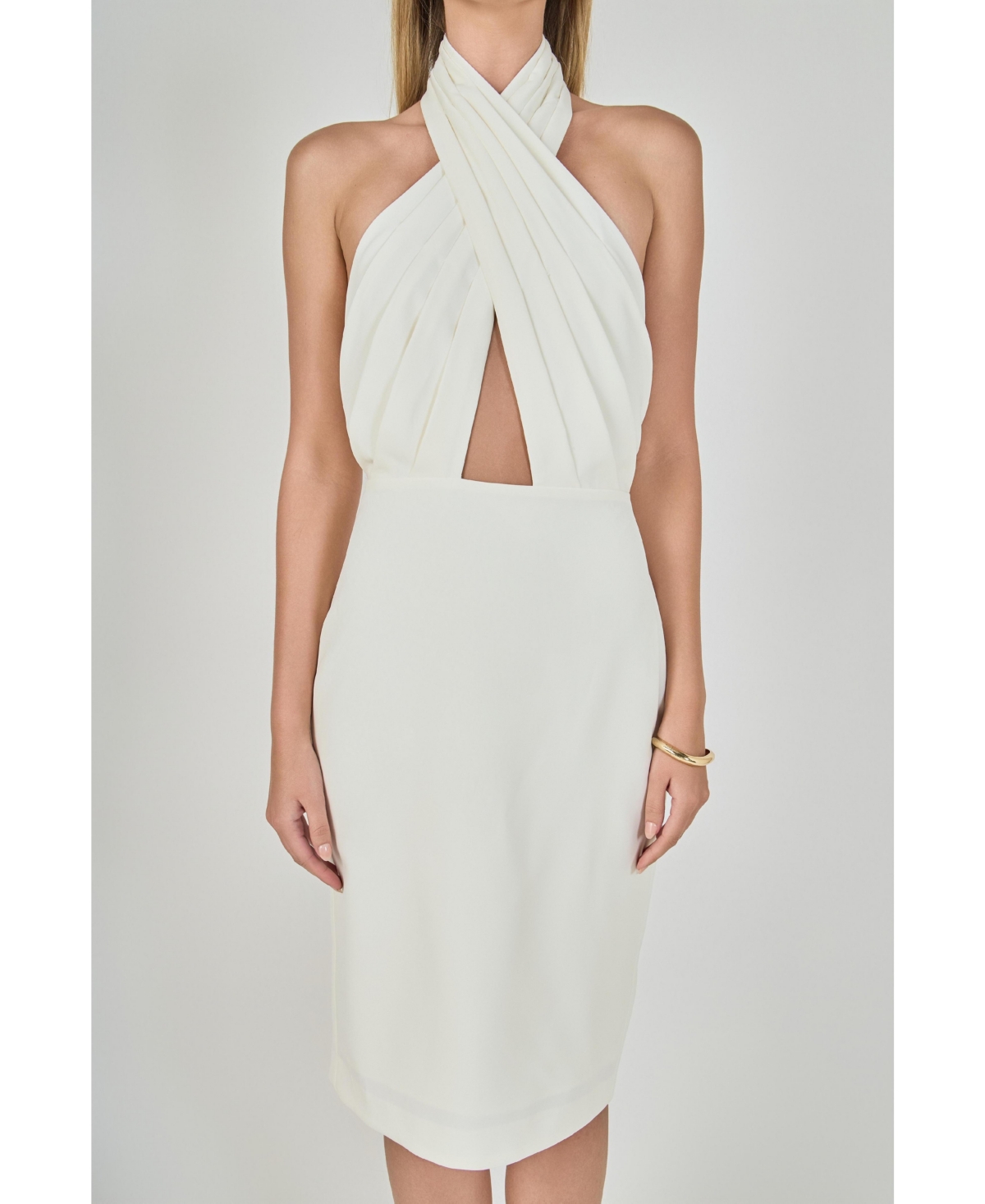 Click here for endless rose Womens Draped Halter Midi Dress - Ivo... prices