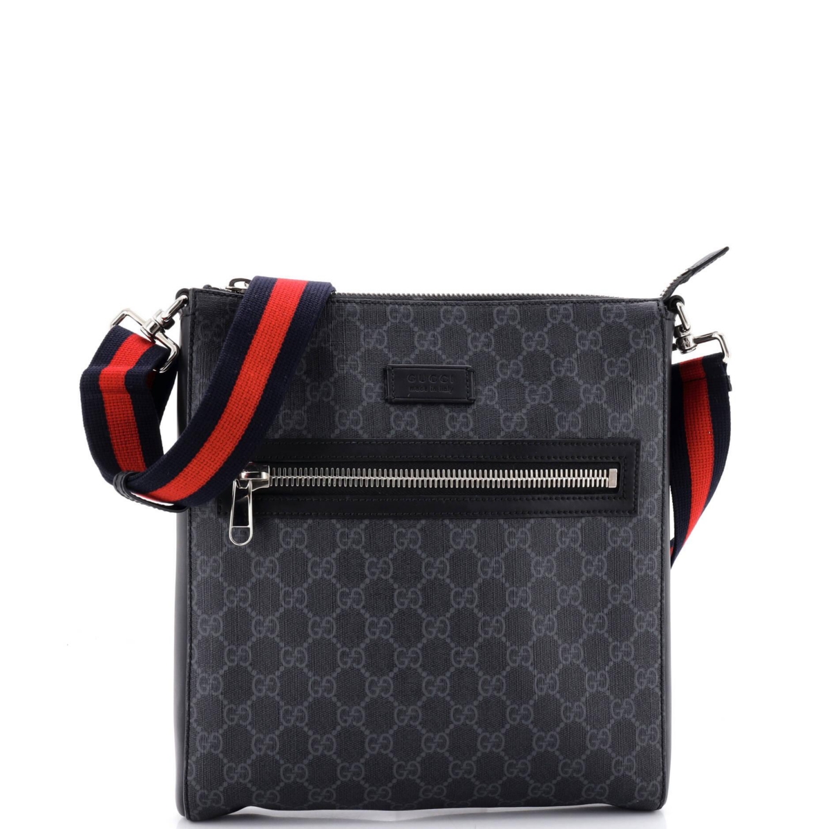 Click here for Pre-Owned Gucci Medium Web Strap Front Zip Messeng... prices