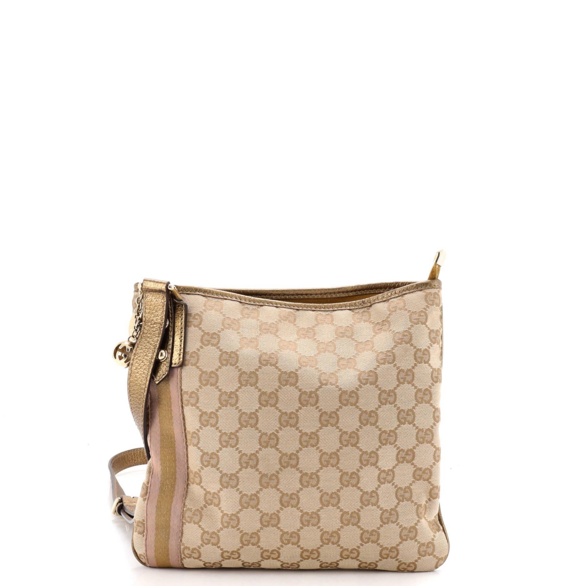 Click here for Pre-Owned Gucci Jolicoeur Messenger Bag Gg Canvas... prices
