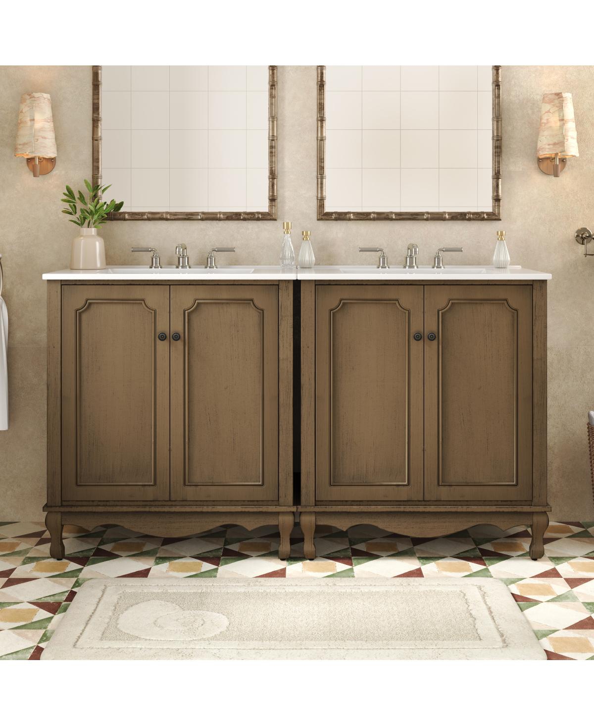 Click here for Sillysis Vintage Double Bathroom Vanity Set with C... prices