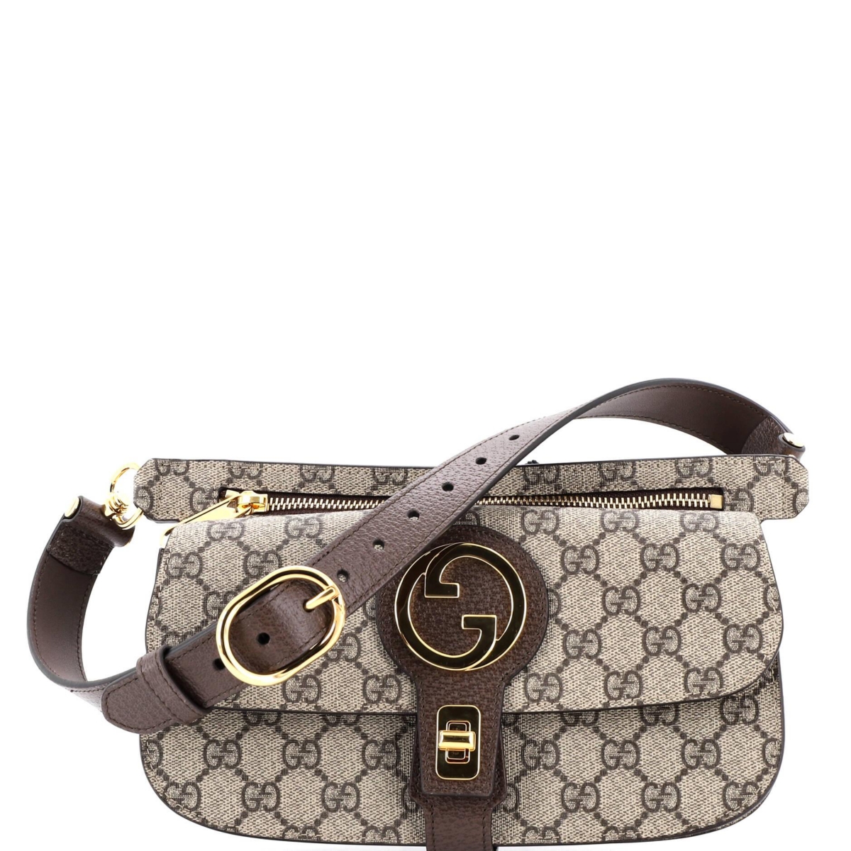 Click here for Pre-Owned Gucci Blondie Flap Pocket Belt Bag Gg Co... prices
