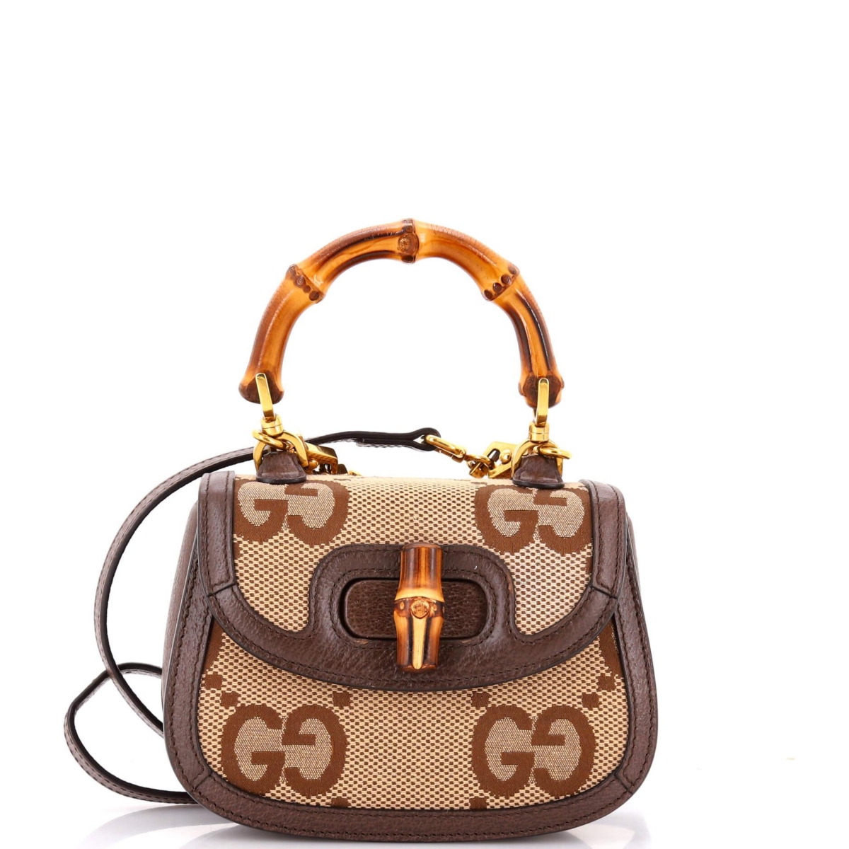 Click here for Pre-Owned Gucci Mini Bamboo 1947 Top Handle Bag Ju... prices