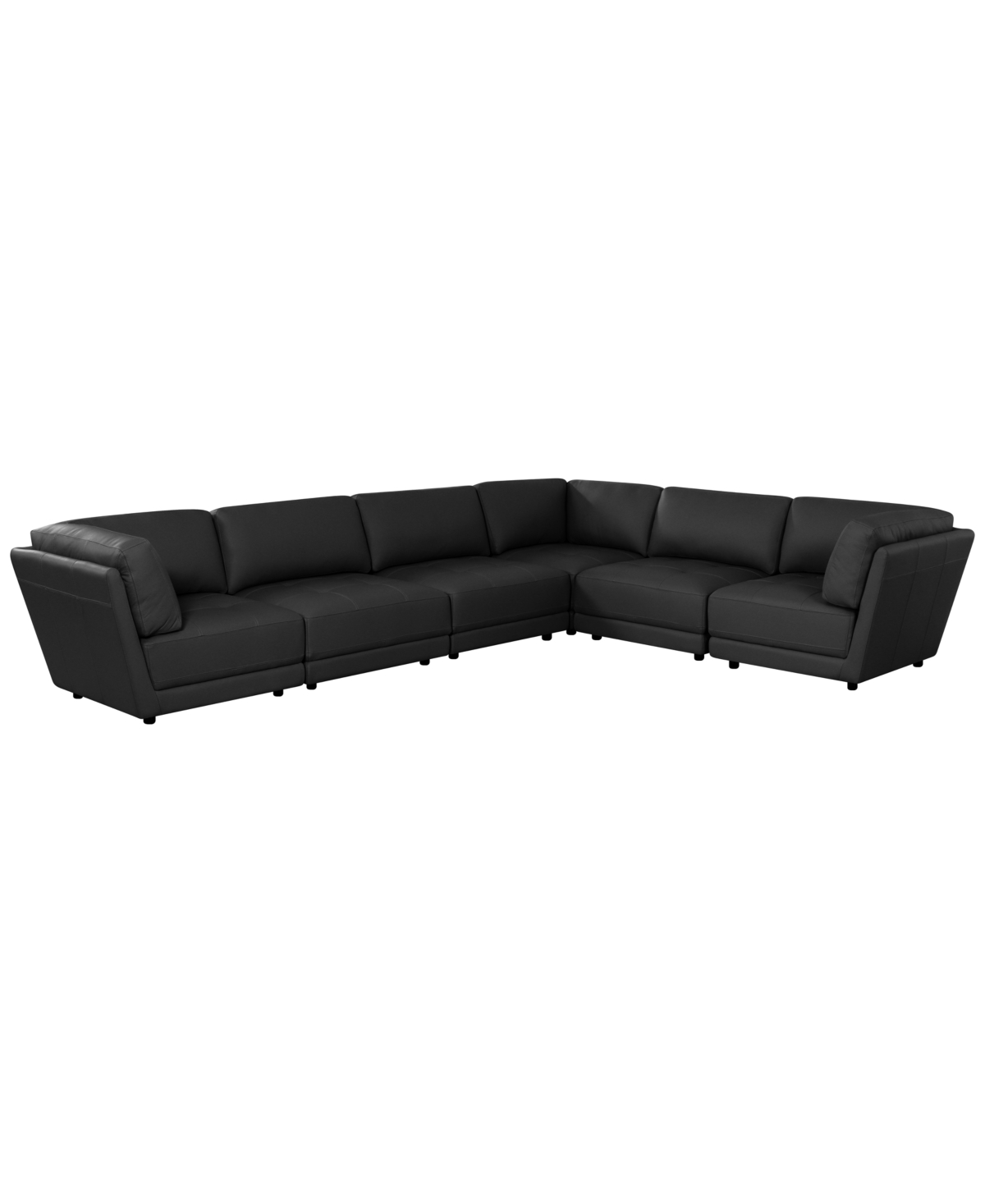 Click here for Versa 6-Pc. L-Shape Leather Sectional - Matte Blac... prices