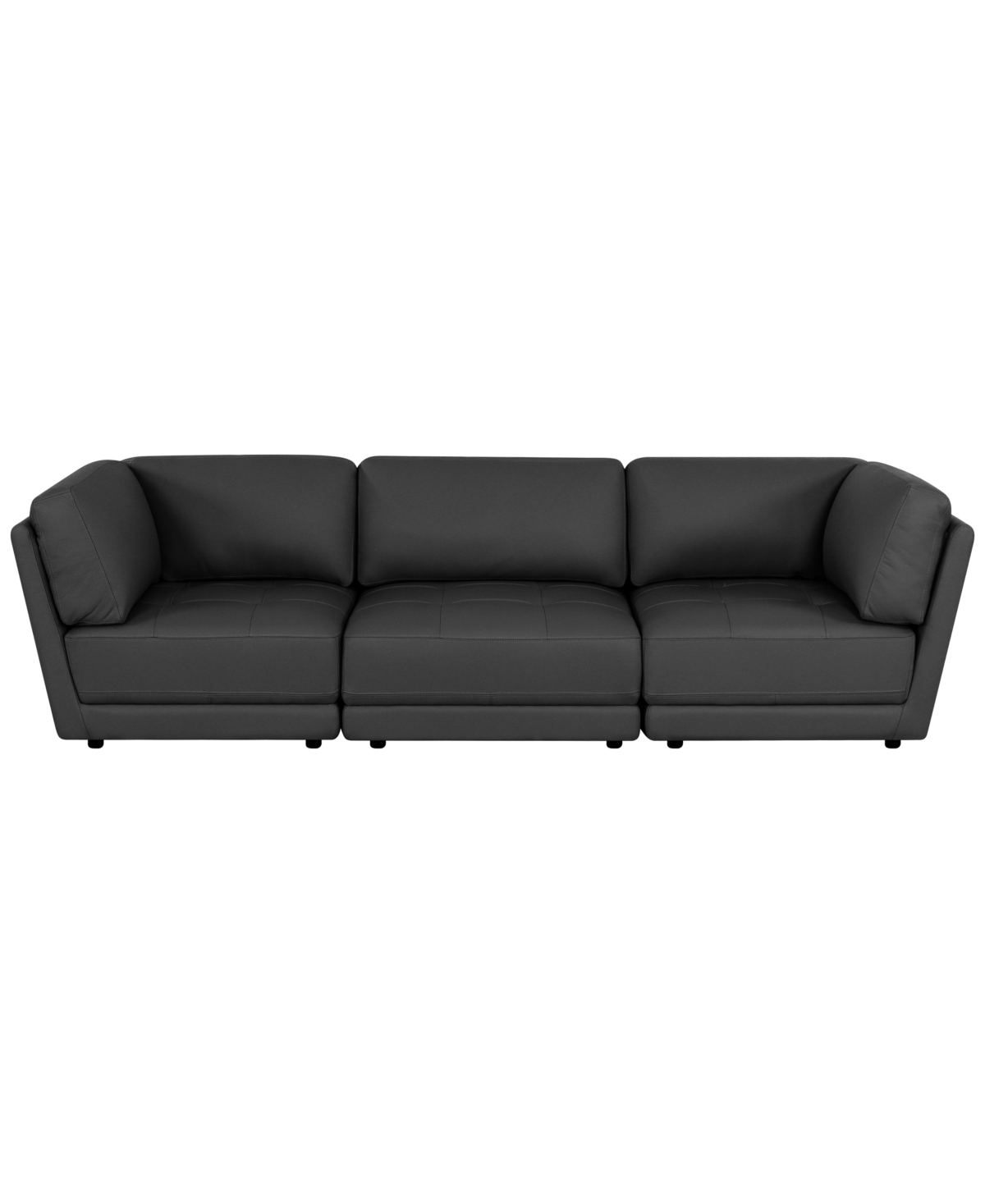 Click here for Versa 3-Pc. Leather Sofa - Matte Black prices