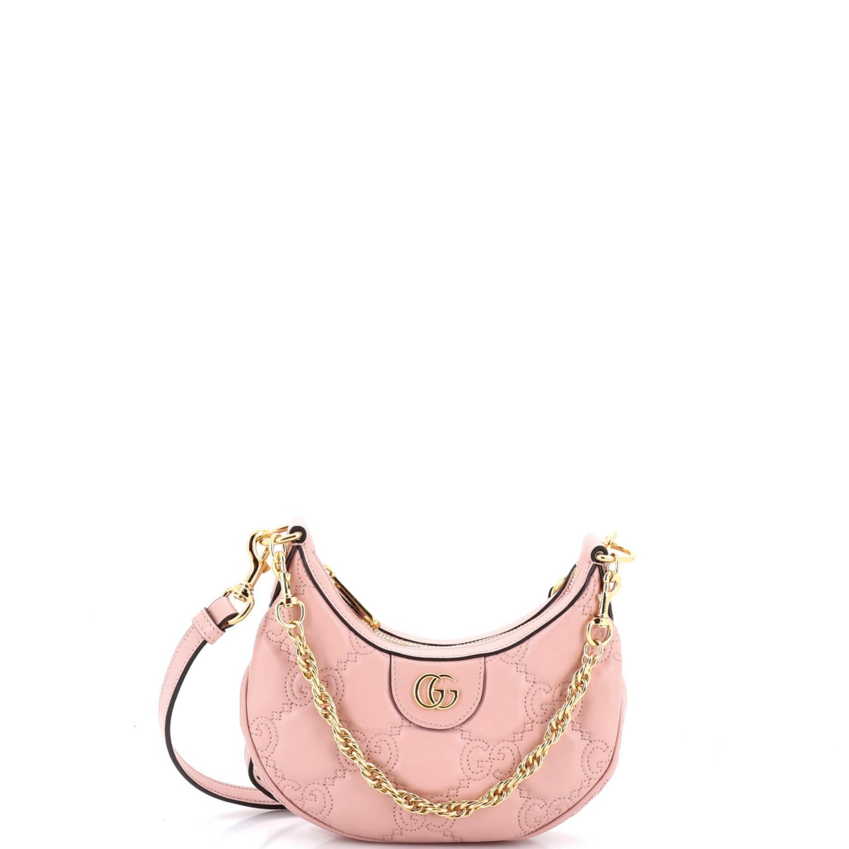 Click here for Pre-Owned Gucci Mini Half Moon Hobo Gg Matelasse L... prices