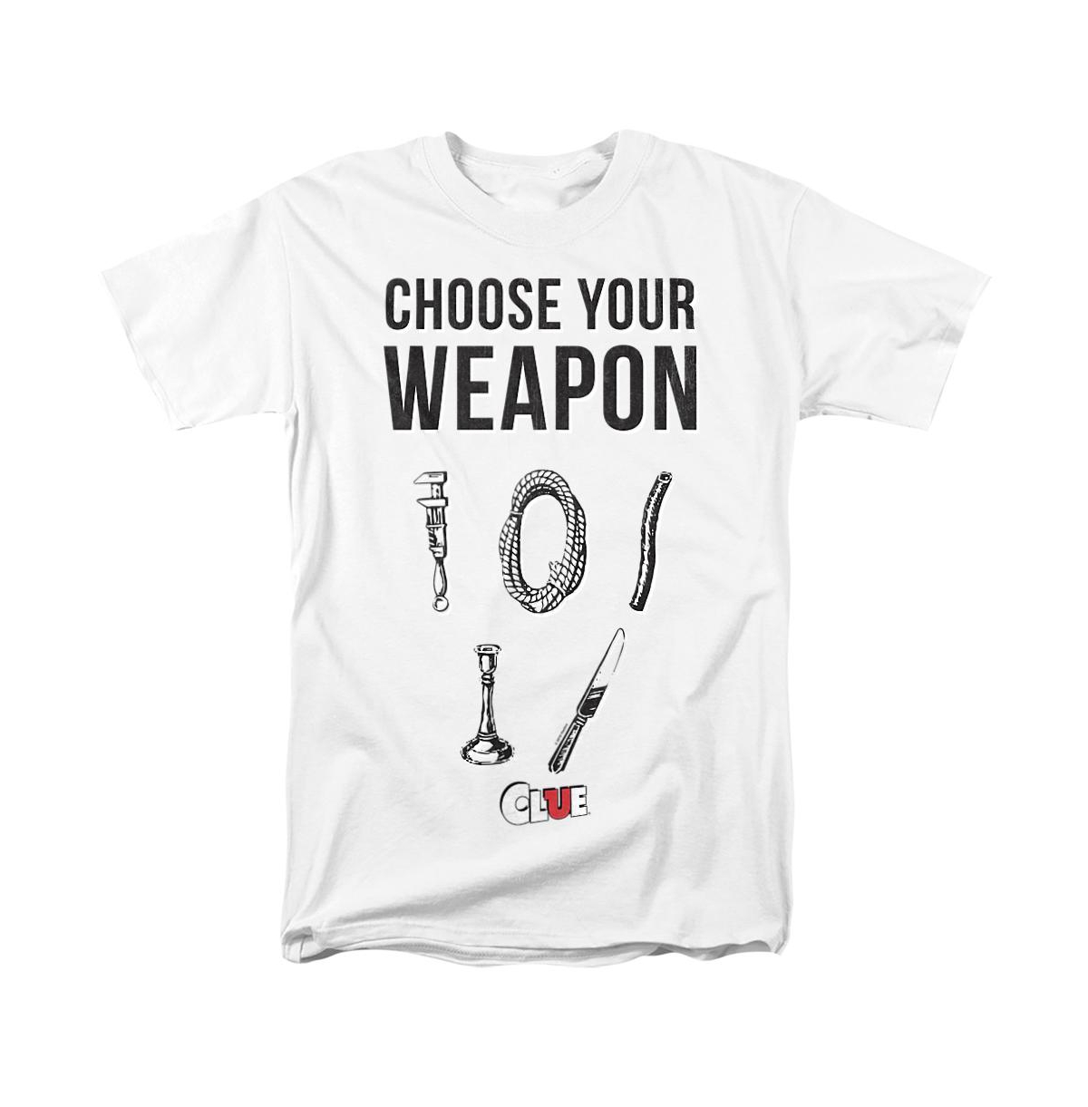 Click here for Logovision Mens Clue Choose Your Weapon T Shirt -... prices