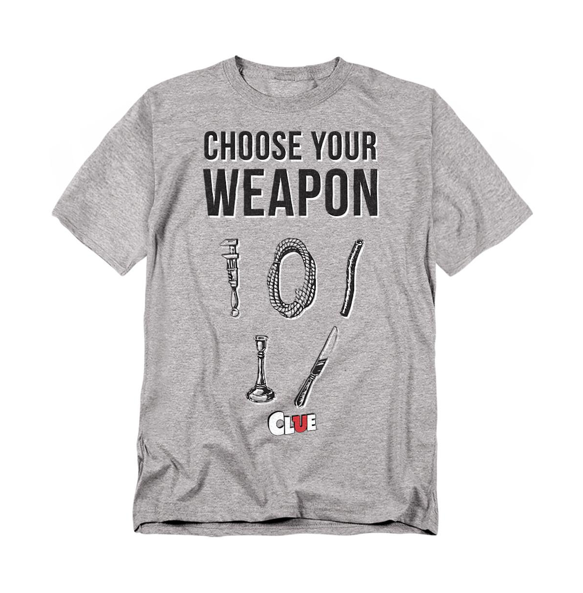Click here for Logovision Mens Clue Choose Your Weapon T Shirt -... prices