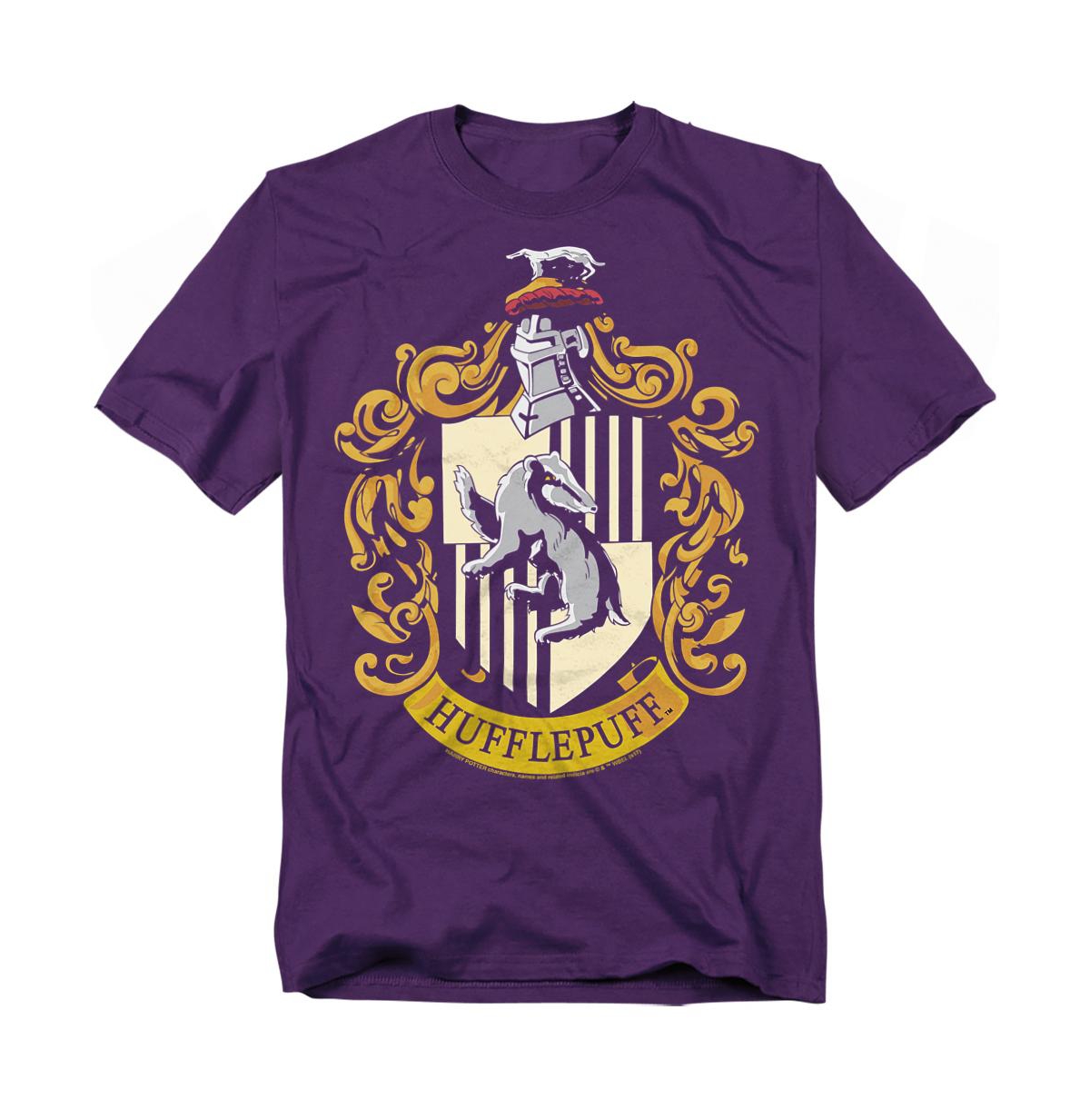 Click here for Harry Potter Mens Hufflepuff Crest T-Shirt - Purpl... prices