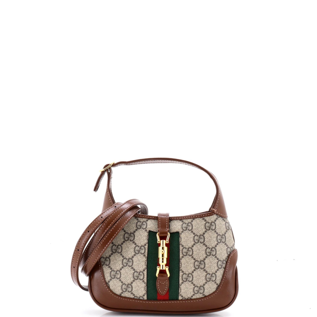 Click here for Pre-Owned Gucci Mini Jackie 1961 Hobo Gg Coated Ca... prices