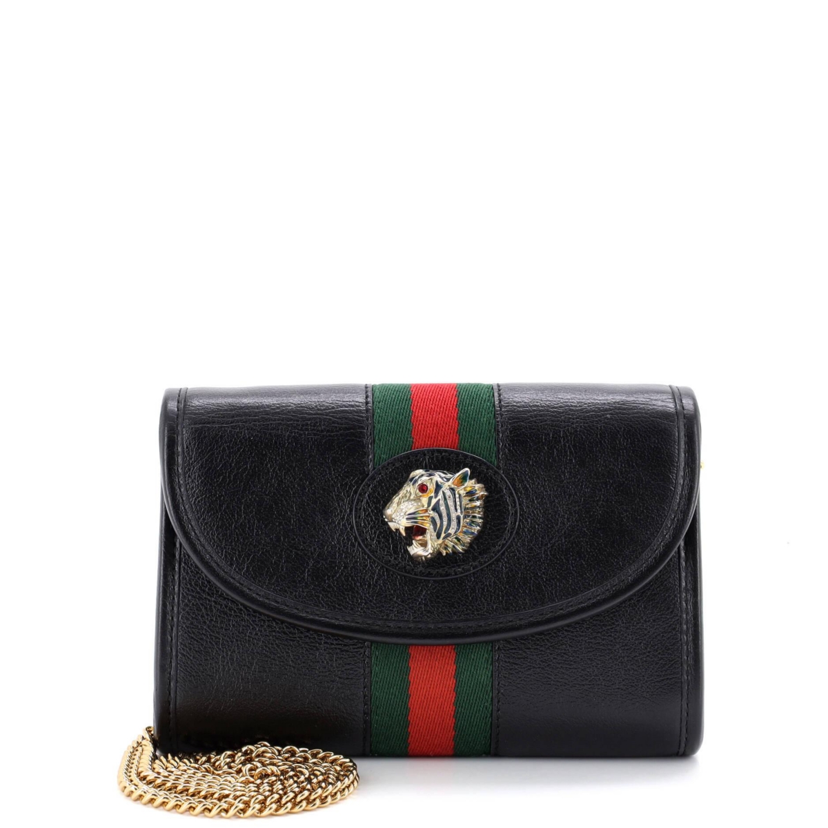 Click here for Pre-Owned Gucci Mini Rajah Web Chain Shoulder Bag... prices