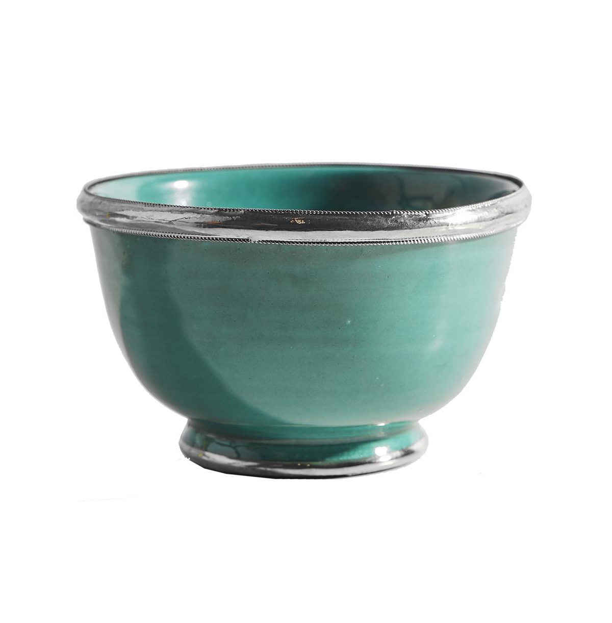 Click here for Verve Culture Moroccan Silver Rimmed Bowl - Turquo... prices