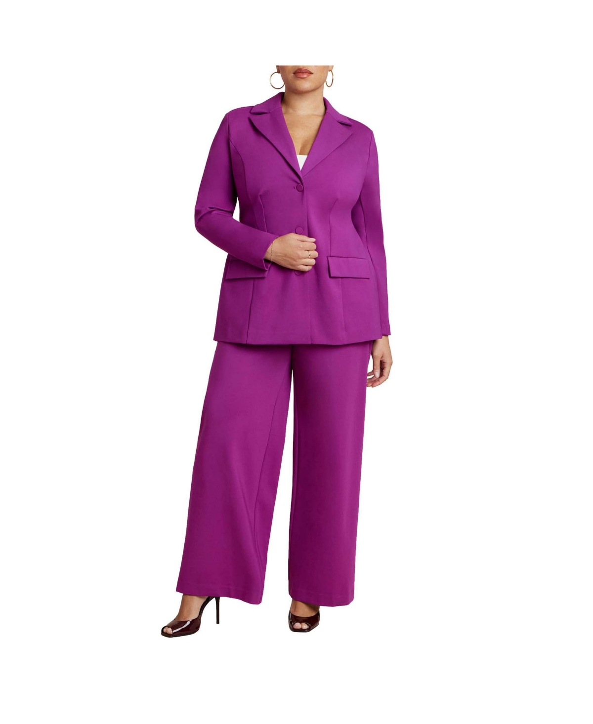 Click here for Eloquii Womens The Ultimate Stretch Wide Leg Pant... prices