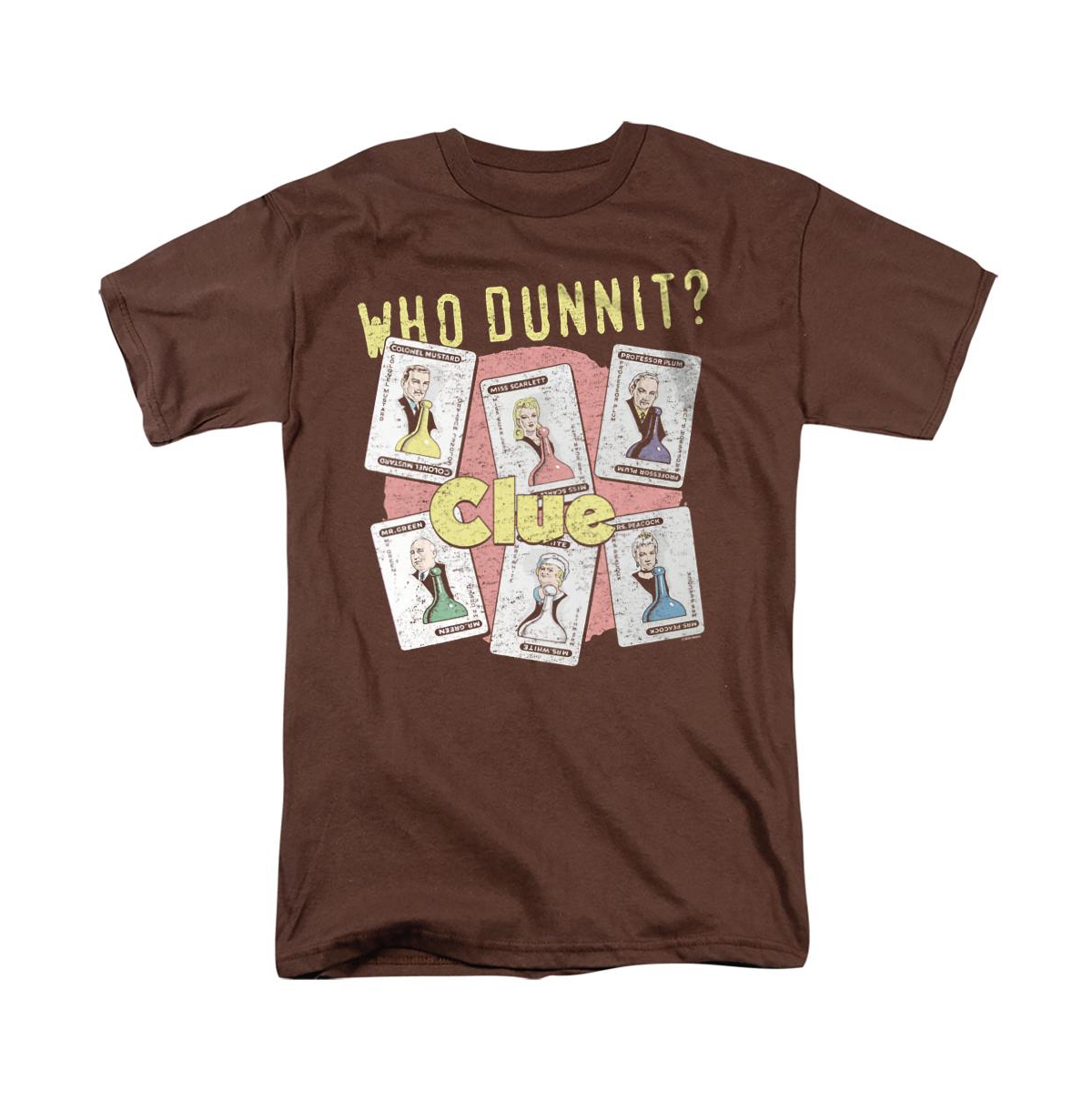 Click here for Hasbro+ Mens + Clue Who Dunnit T-Shirt - Coffee prices