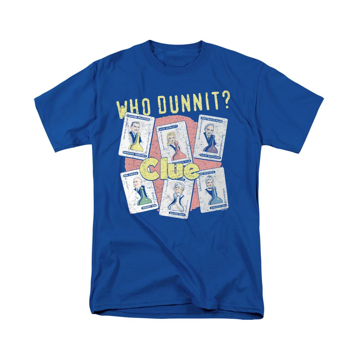 Click here for Hasbro+ Mens + Clue Who Dunnit T-Shirt - Royal prices