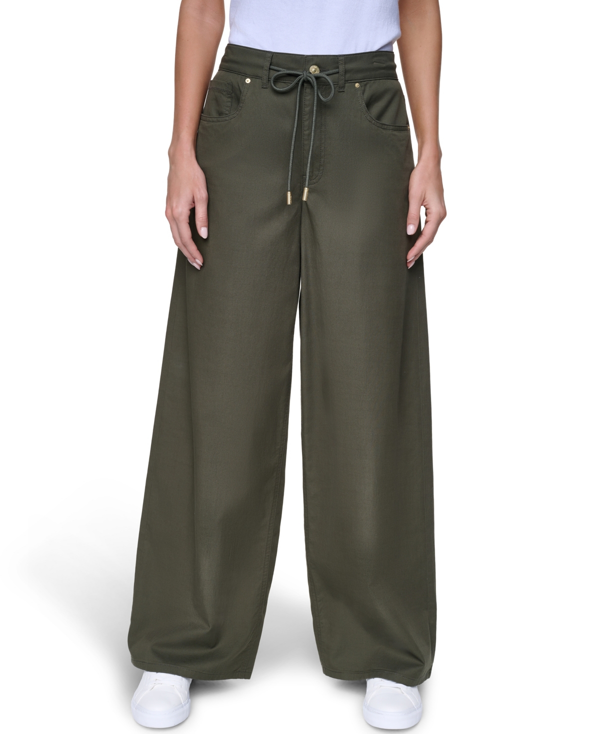 Click here for Nautica Womens Cotton-Blend Drawstring Relaxed-Fit... prices